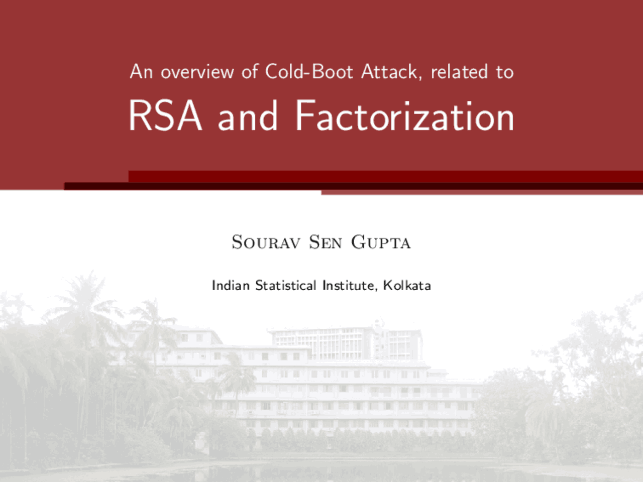 An overview of Cold-Boot Attack, related to | Summaries Cryptography ...