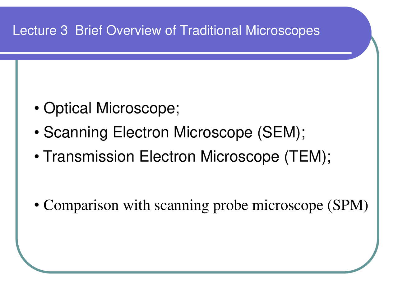 Scanning Electron Microscope Sem Lecture Notes Physical Chemistry
