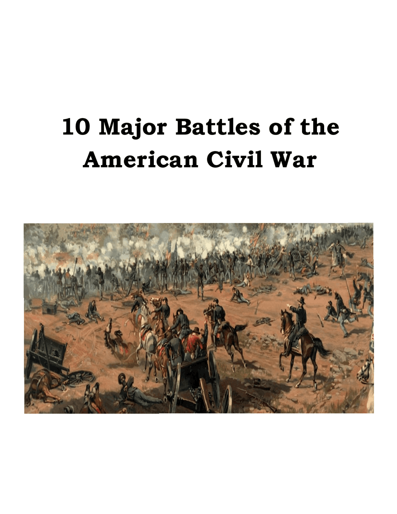 10 Major Battles of the American Civil War | Slides History of War ...