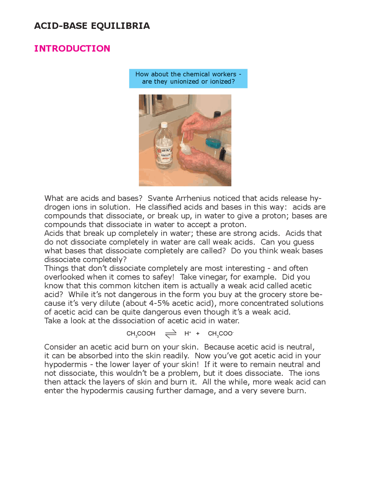 Acid-Base Equilibria | Slides Chemistry | Docsity
