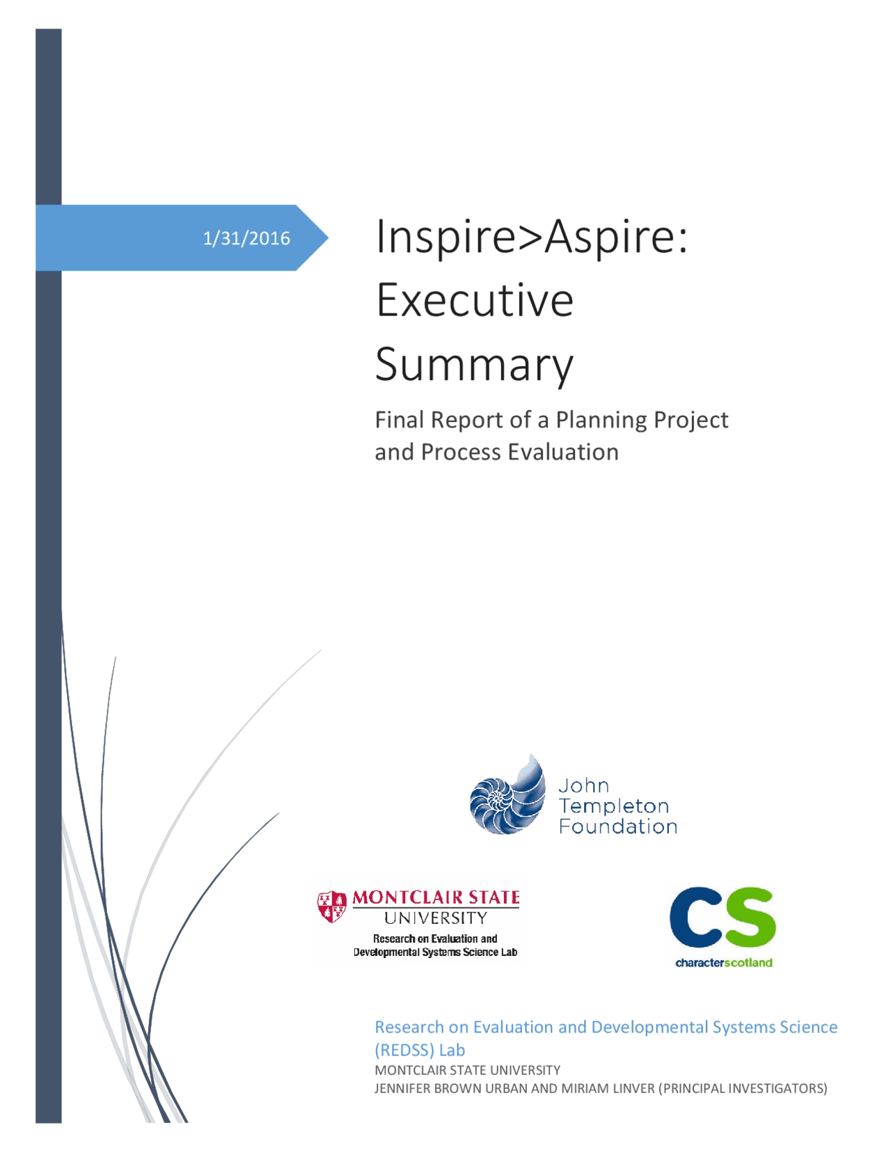 Inspire>Aspire: Executive Summary | Exams Reasoning | Docsity