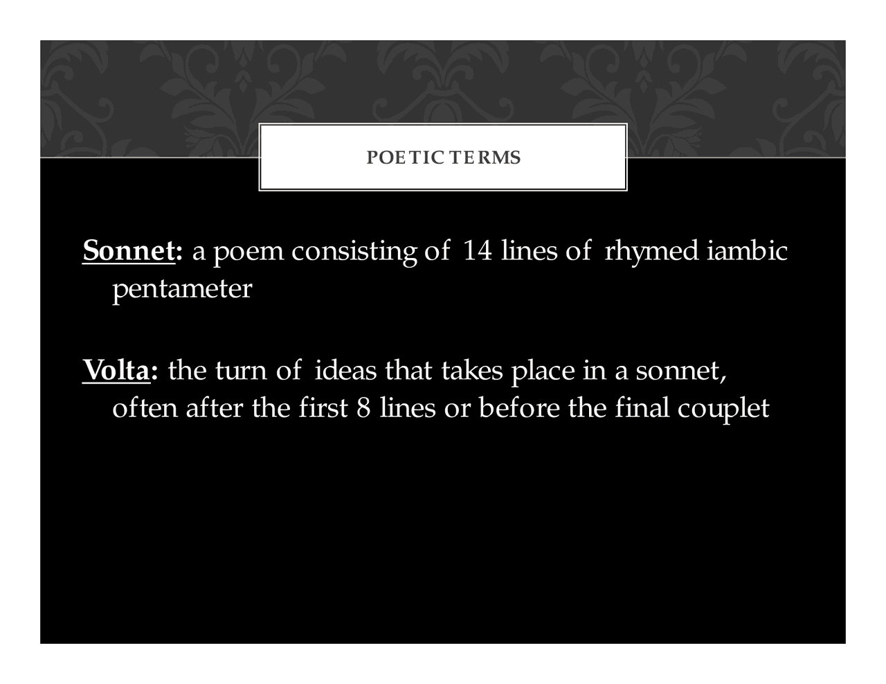 A Poem Of 14 Lines In Iambic Pentameter | Sitedoct.org