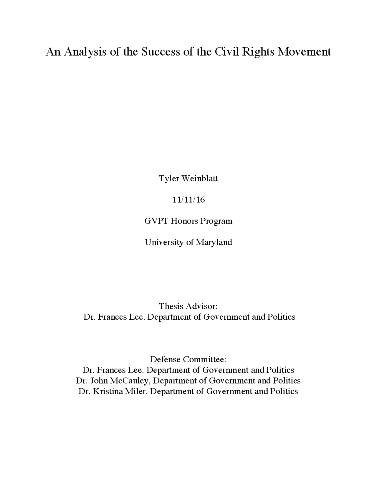 An Analysis of the Success of the Civil Rights Movement | Slides Law ...