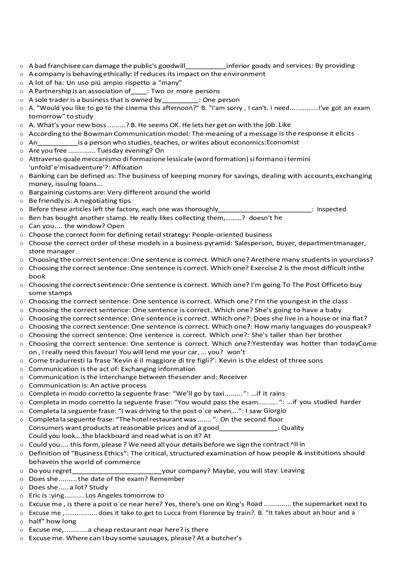 Lingua Inglese Pegaso L 19 Scienze Delleducazione Prove Desame
