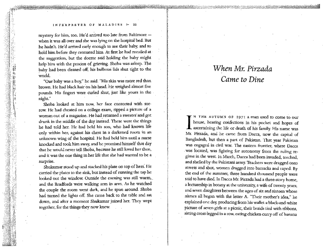 When Mr. Pirzada Came to Dine | Slides Botany | Docsity