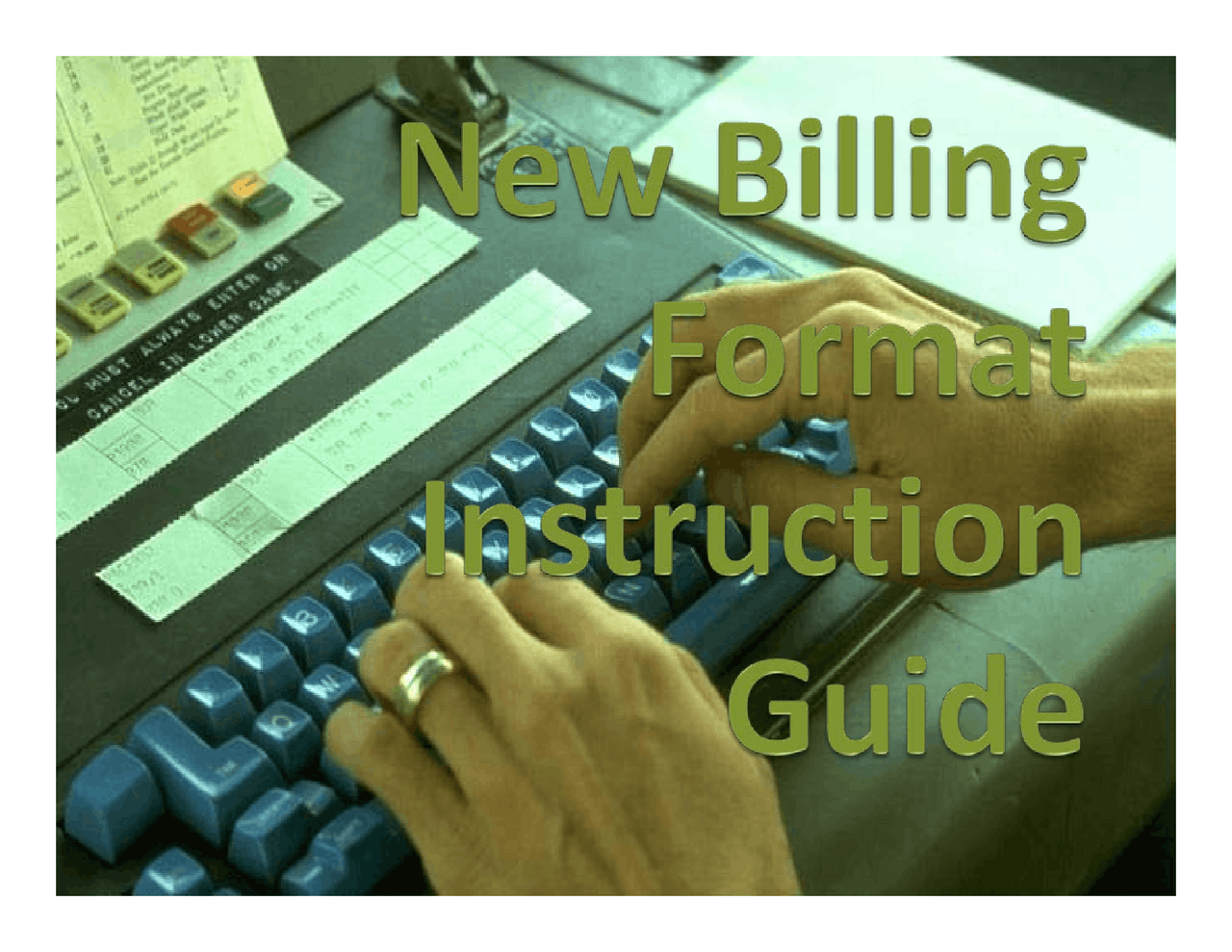 New Billing Format Instruction Guide | Exercises Nursing | Docsity
