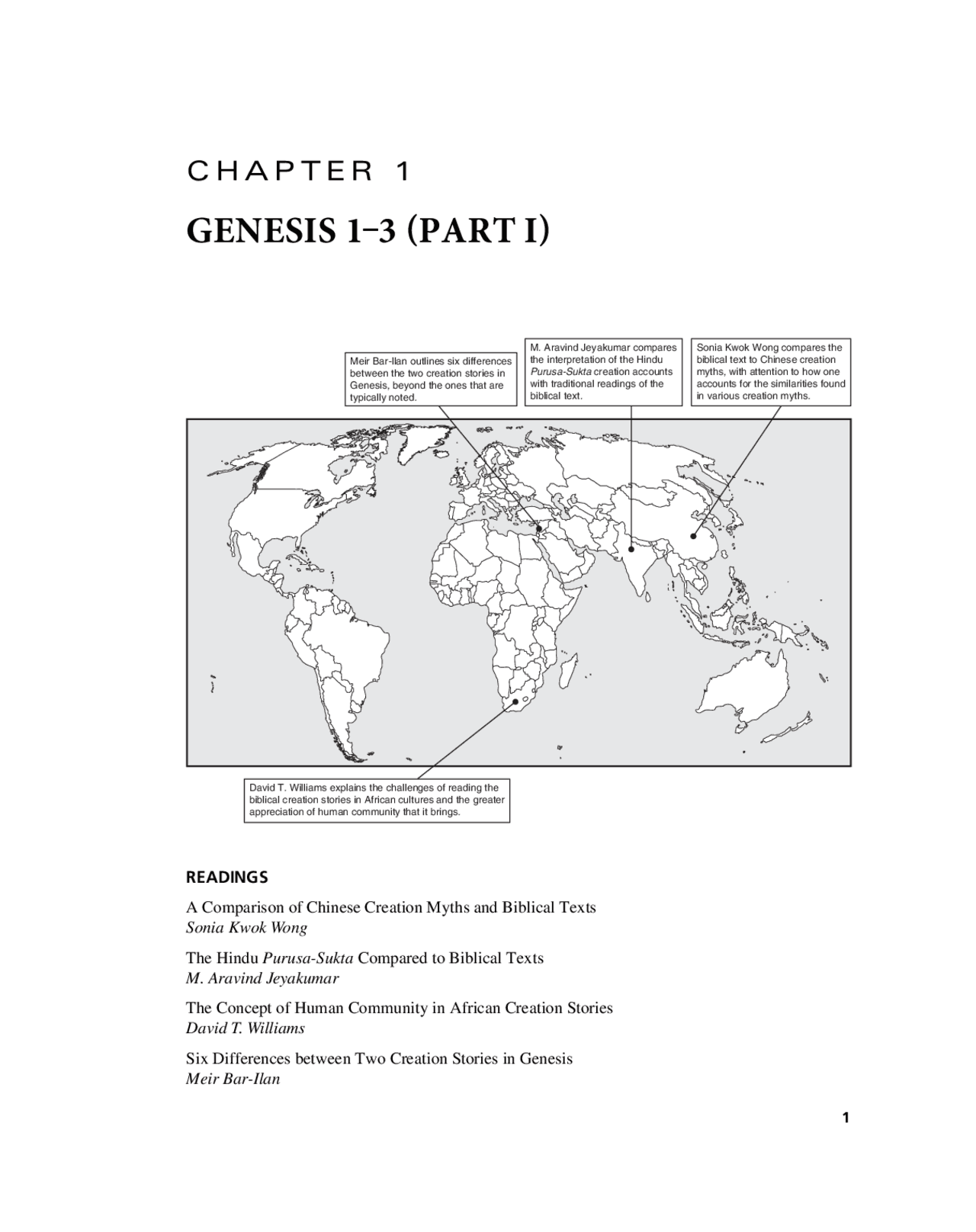 Genesis 1–3 (Part i) | Exercises Chinese | Docsity