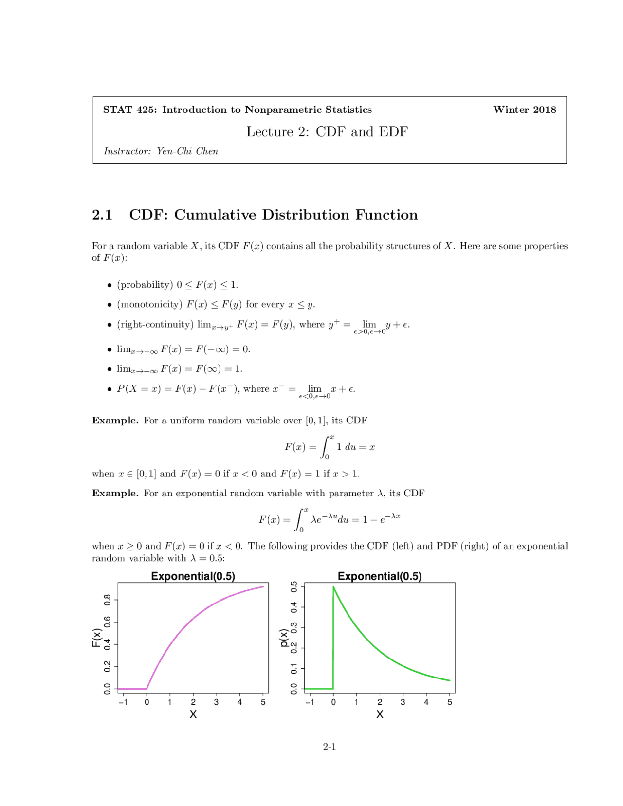 CDF and EDF 2.1 CDF: Cumulative Distribution Function | Summaries ...