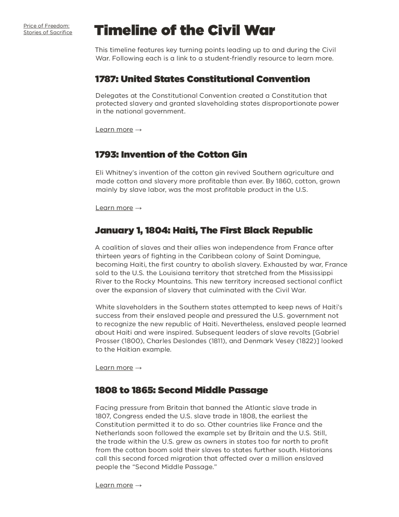 Timeline of the Civil War | Lecture notes History | Docsity