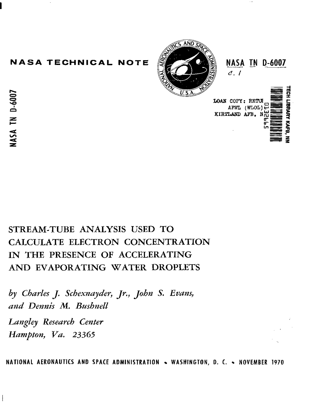 stream-tube analysis used to calculate electron concentration ...