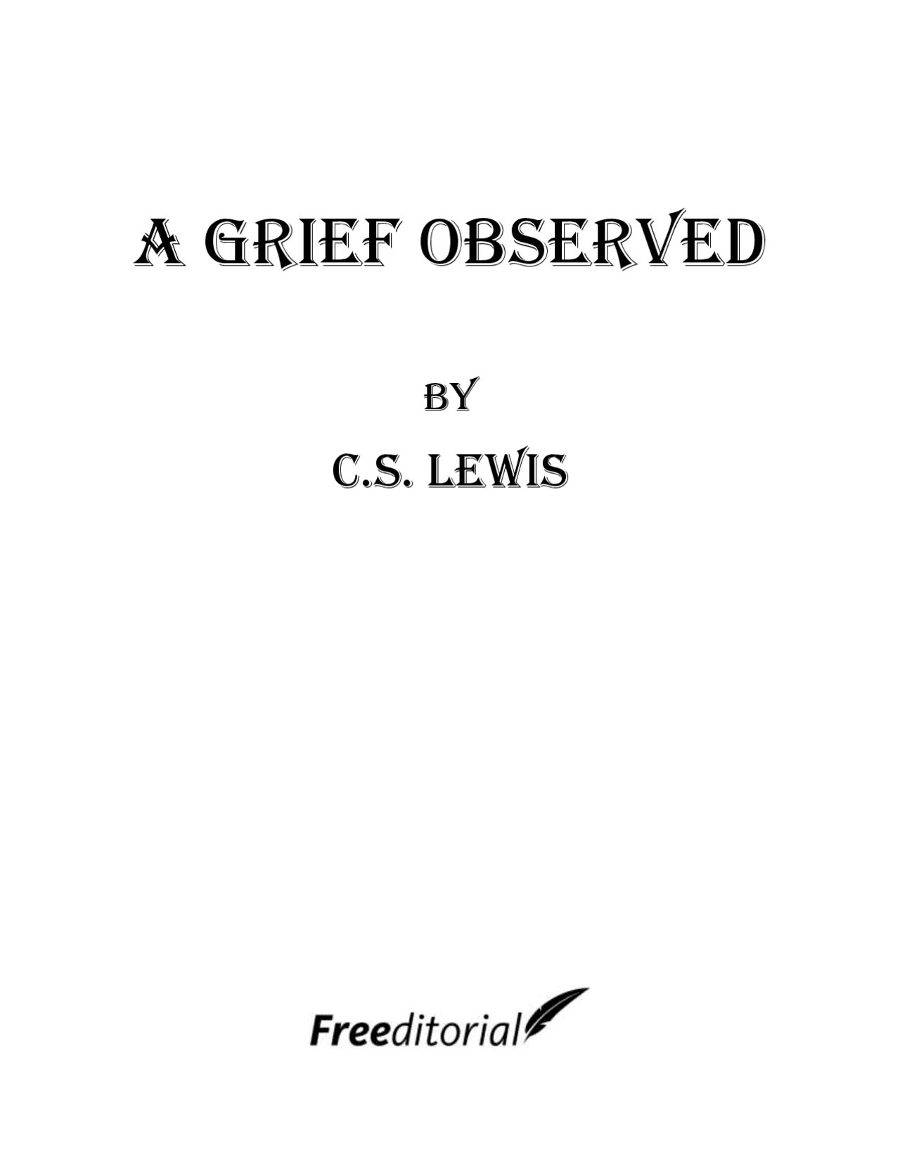 A Grief Observed | Lecture notes Voice | Docsity
