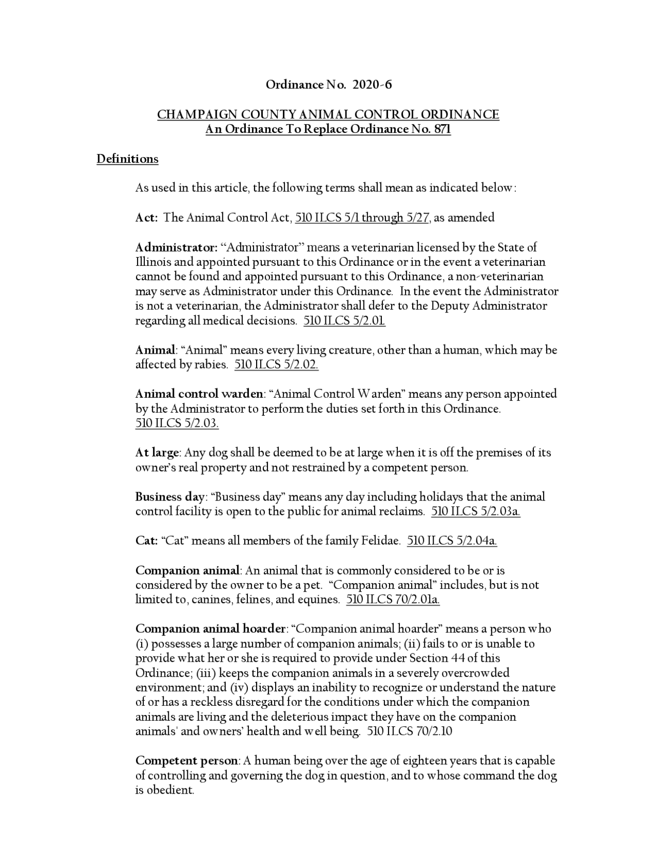 Ordinance No 2020 6 Lecture Notes Law Docsity