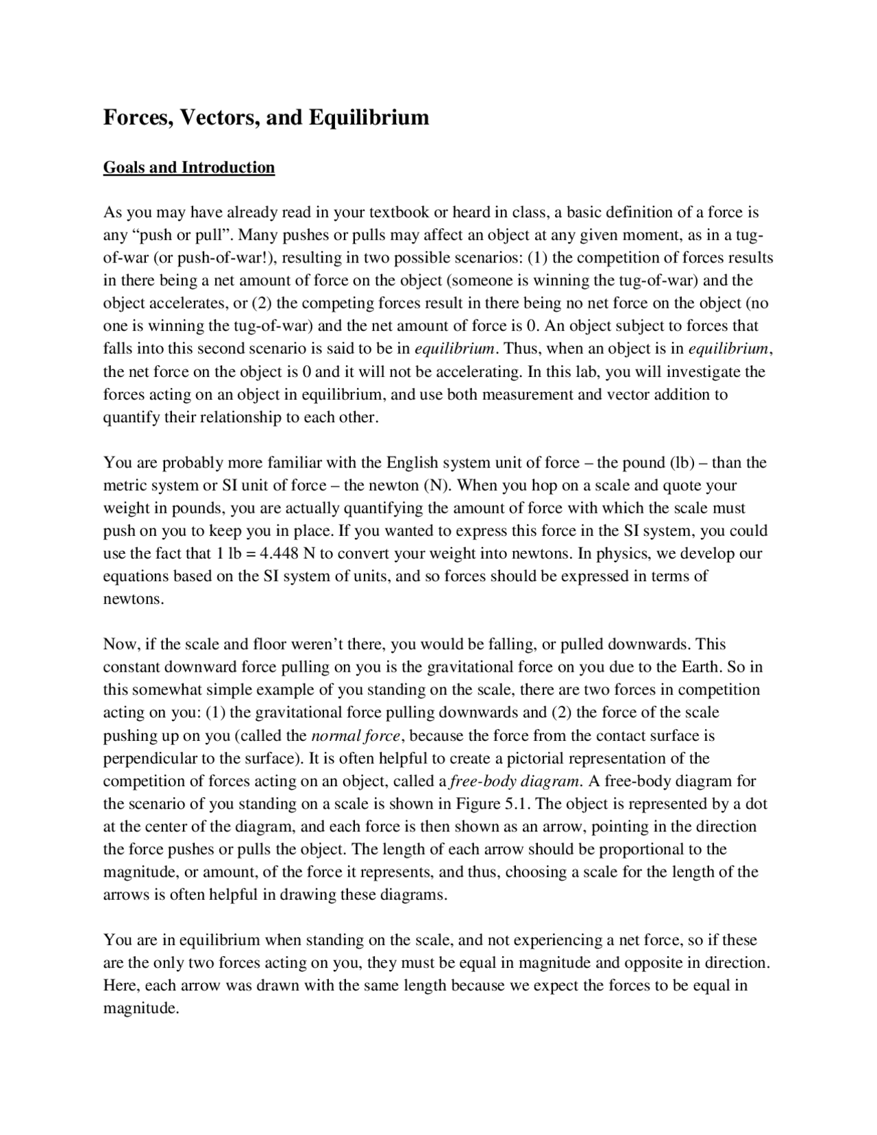 Forces, Vectors, and Equilibrium | Schemes and Mind Maps Acting | Docsity