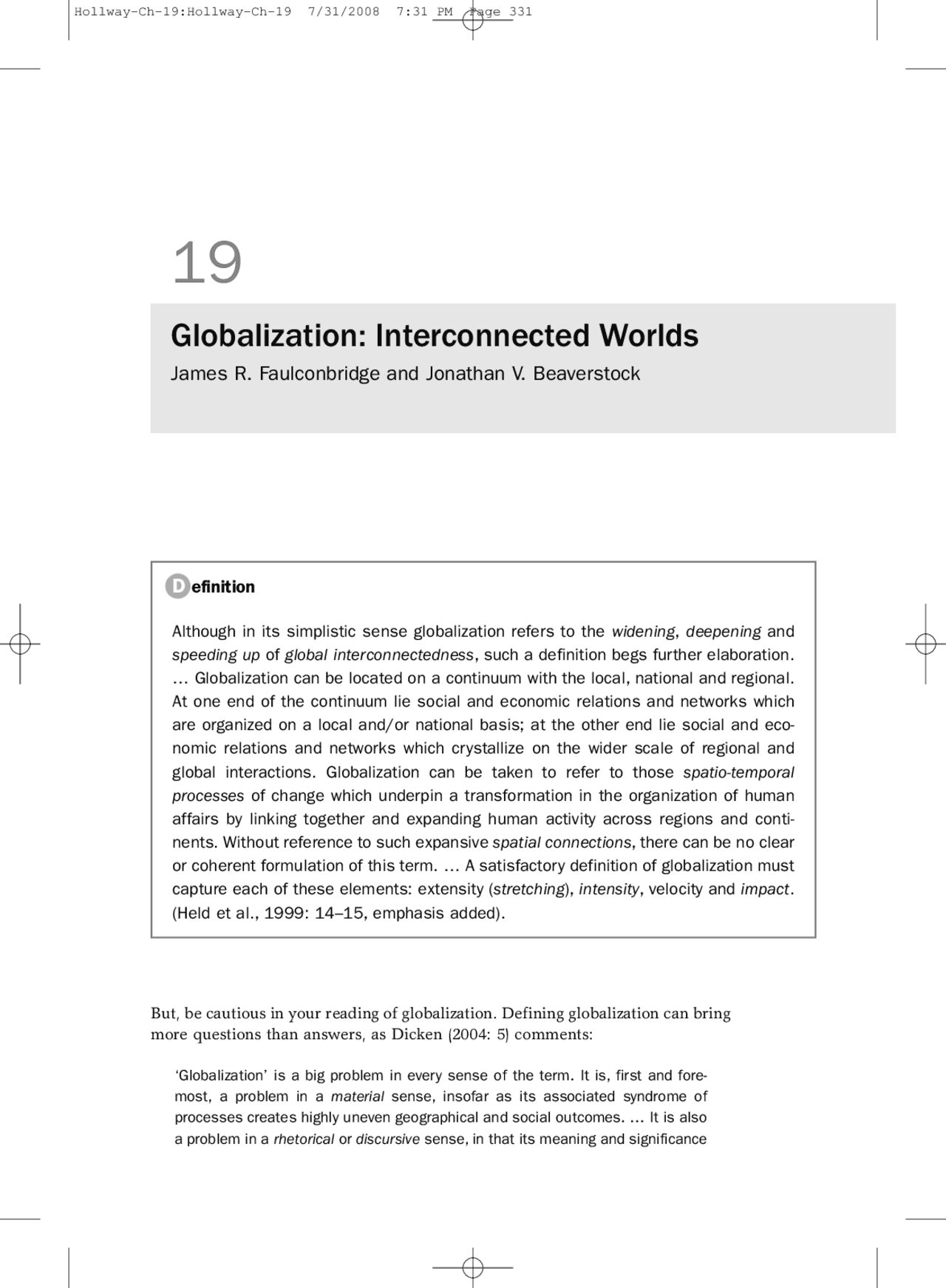 Globalization Interconnected Worlds Slides Human Geography Docsity