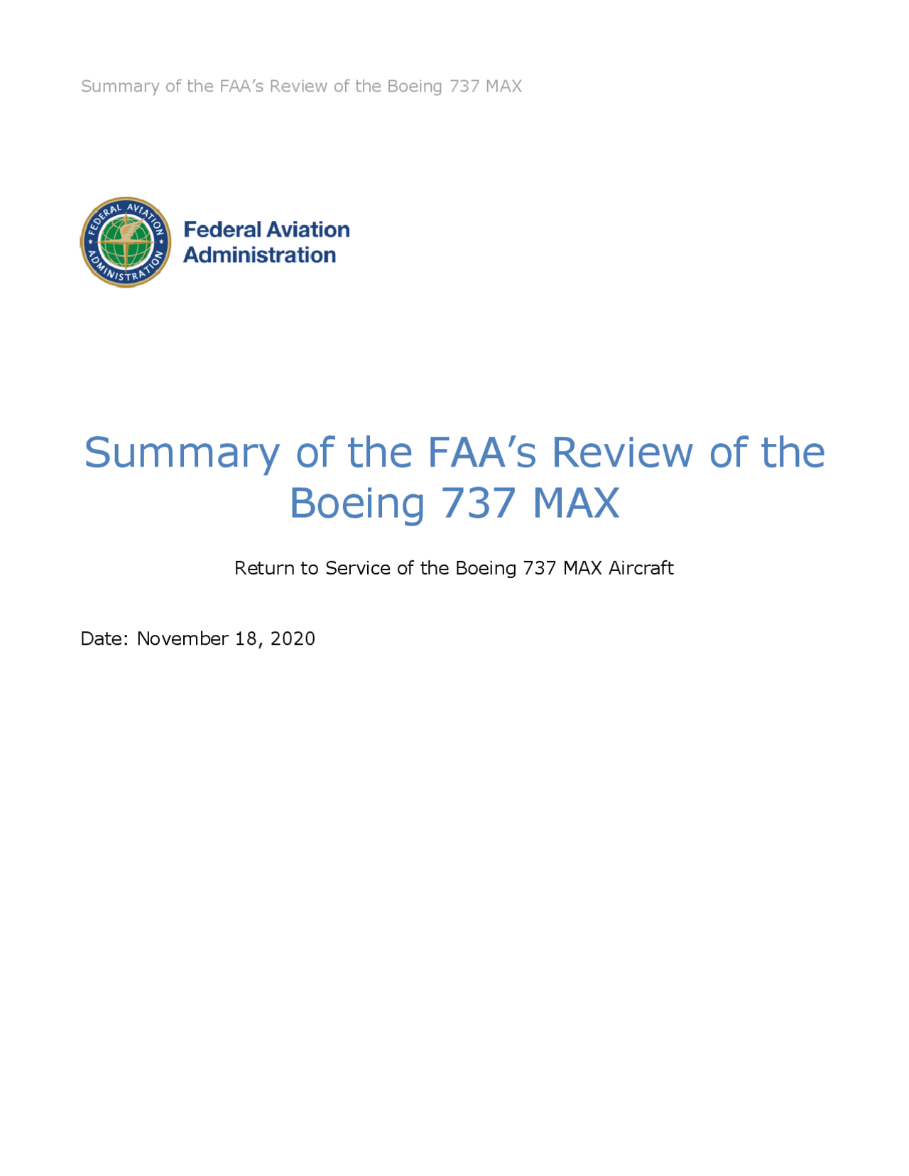 Summary of the FAA's Review of the Boeing 737 MAX | Schemes and Mind ...