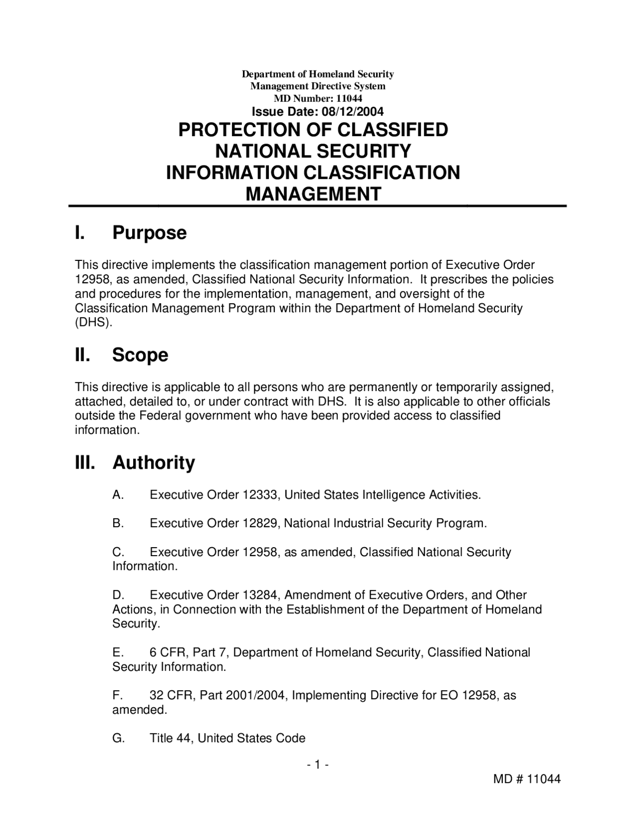Protection of Classified National Security Information ... | Apuntes ...