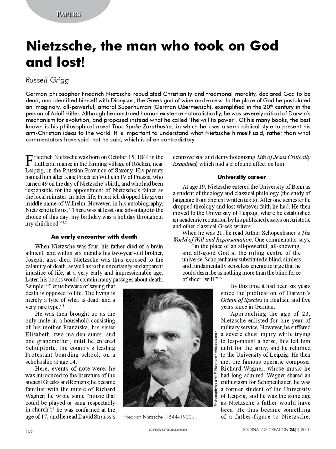 Nietzsche, the man who took on God and lost! | Lecture notes German ...