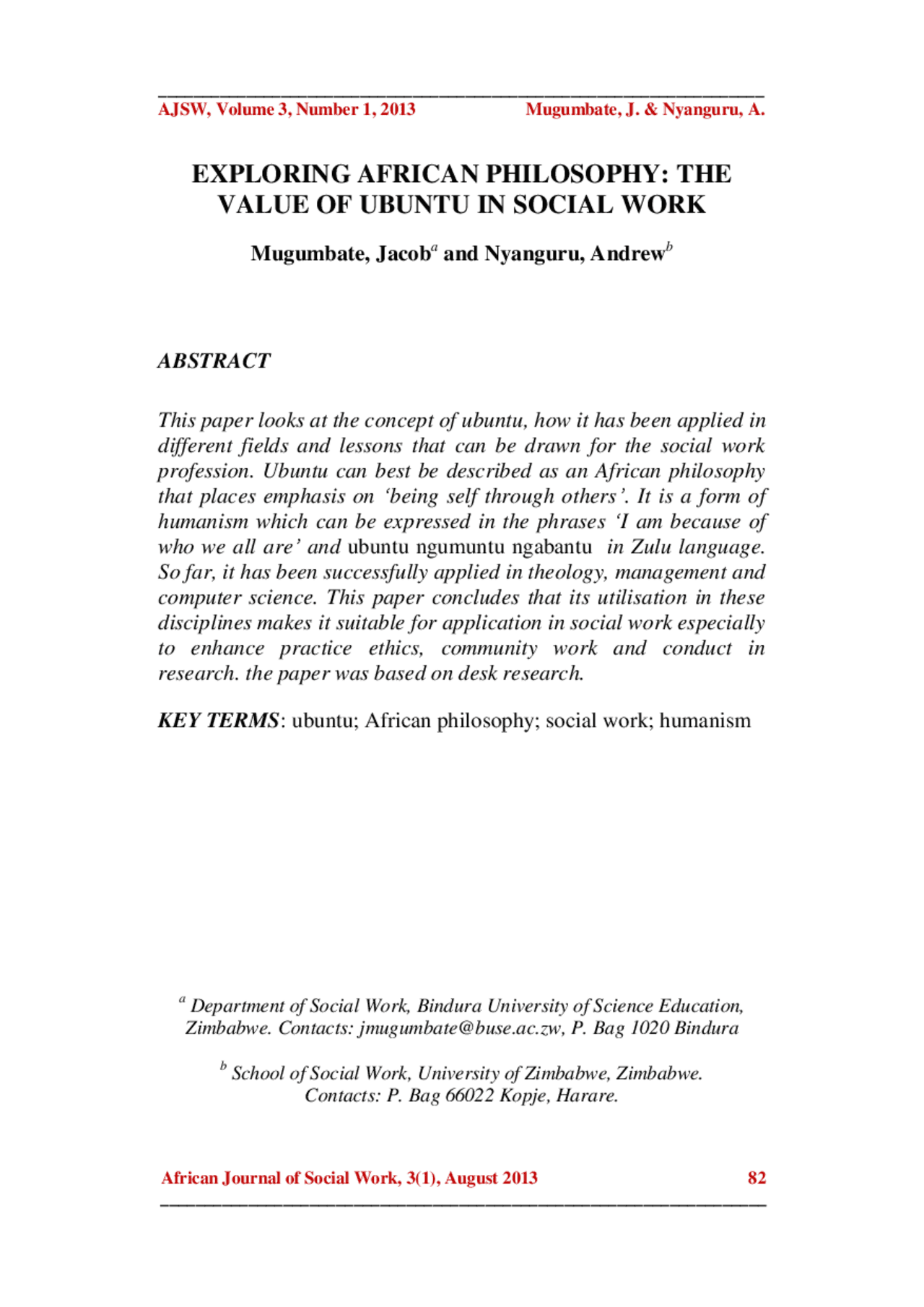 THE VALUE OF UBUNTU IN SOCIAL WORK | Schemes and Mind Maps Social Work ...