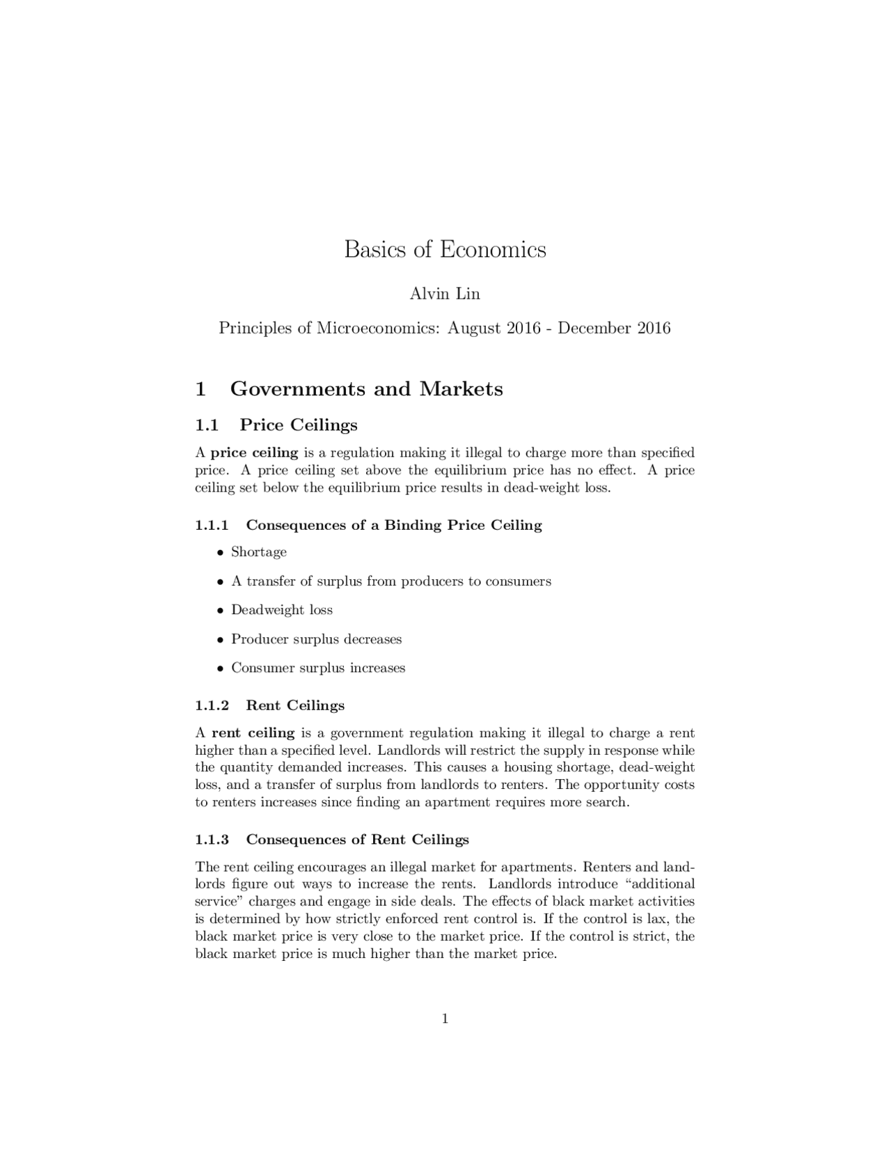 Basics Of Economics Lecture Notes Economics Docsity