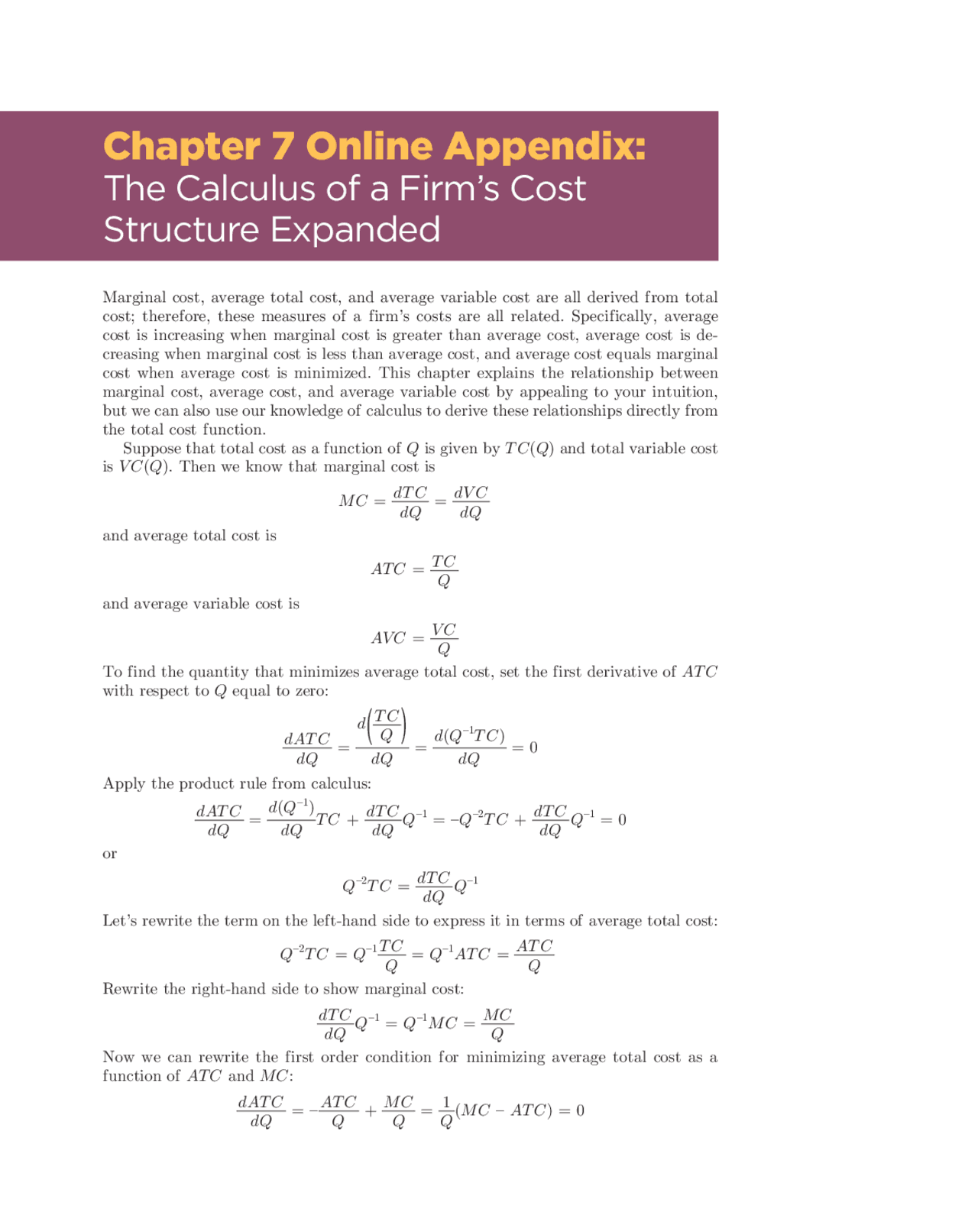 Chapter 7 Online Appendix: | Exams Calculus | Docsity