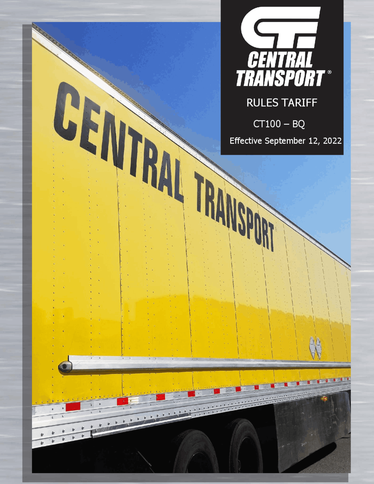 Central Transport Rules Tariff CTII 100-G | Exercises Business | Docsity