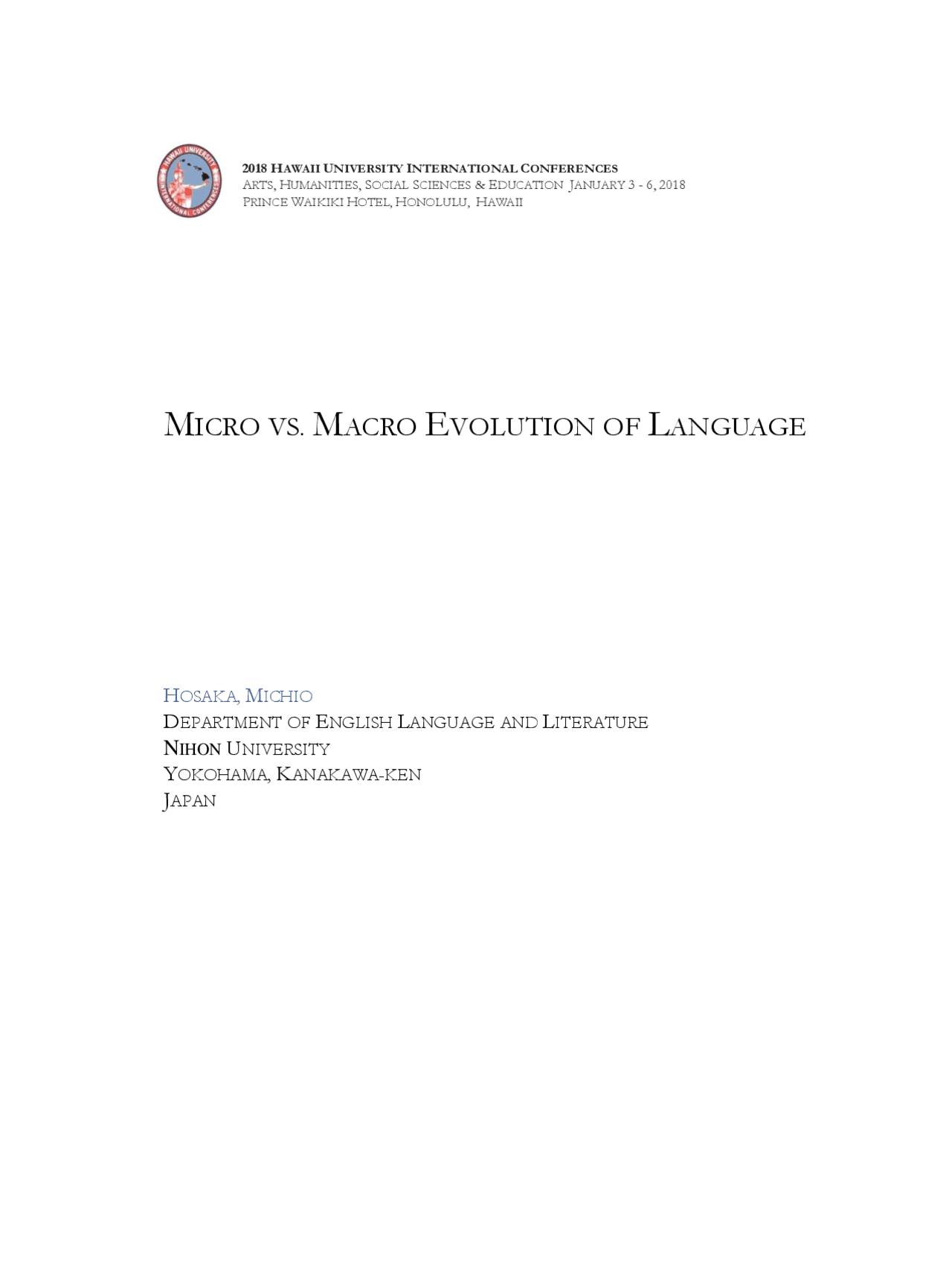 Micro Vs Macro Evolution Of Language Exercises History Docsity