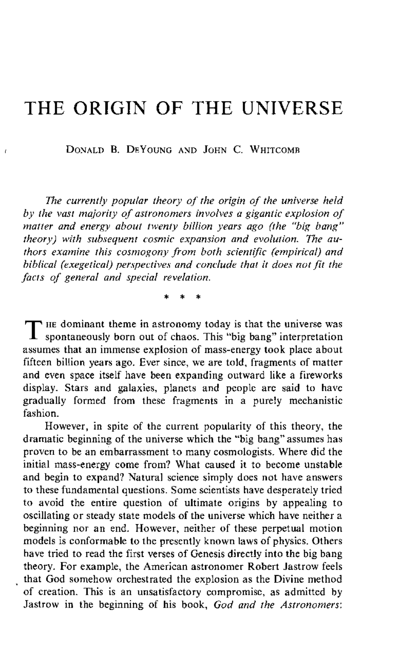 The Origin Of The Universe Exercises Astronomy Docsity