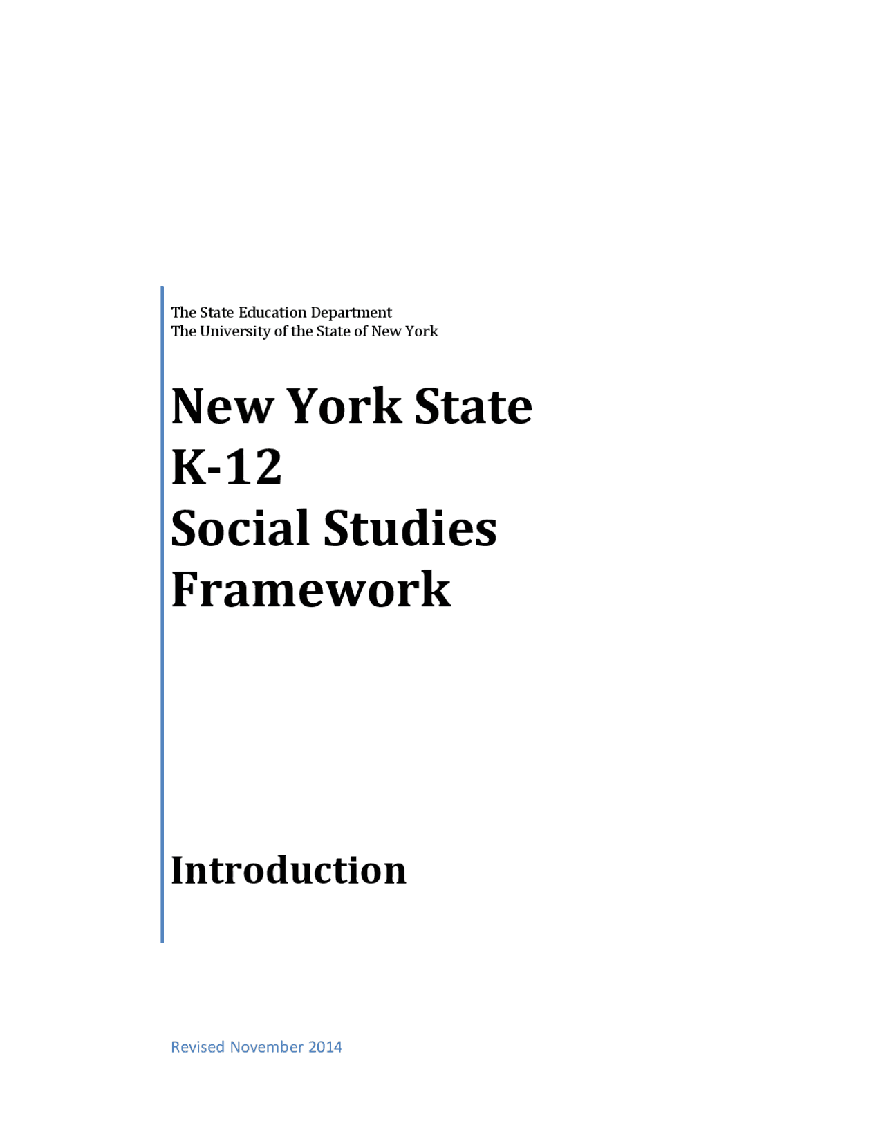 New York State K-12 Social Studies Framework: Teaching and Learning ...