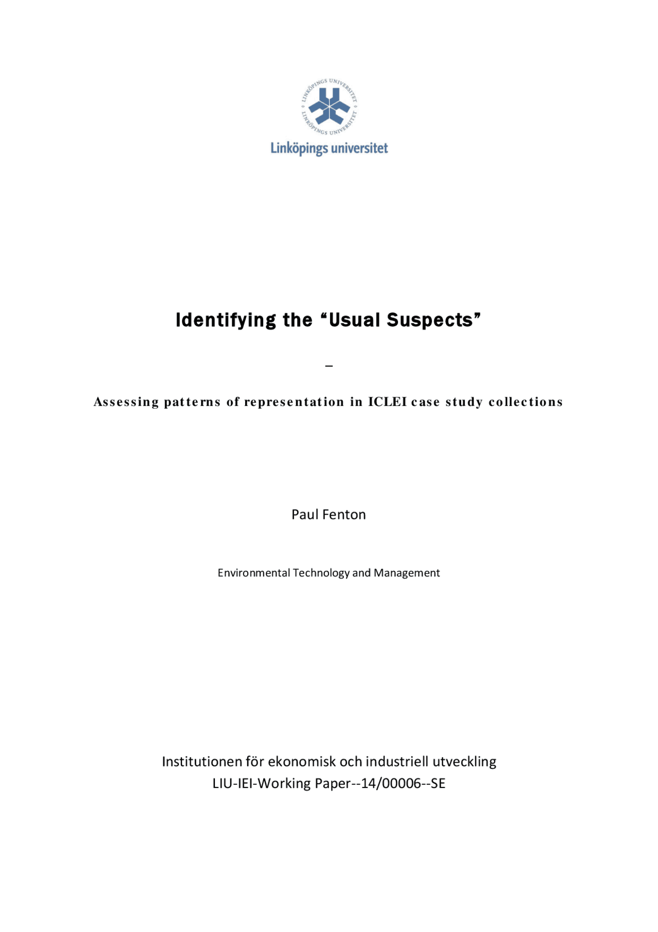 Identifying The Usual Suspects” Slides Literature Docsity
