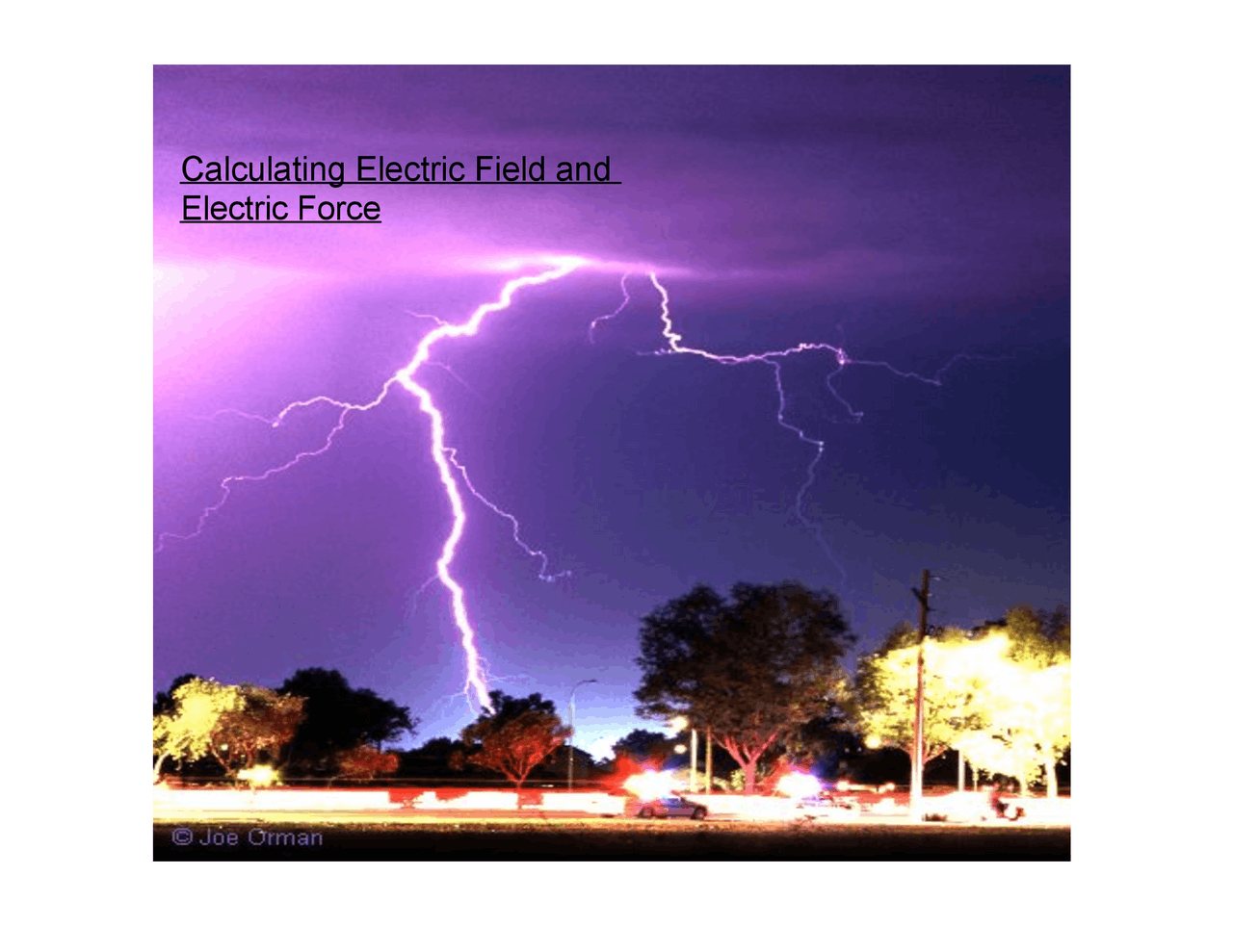 Calculating Electric Field and Electric Force | Exercises Physics | Docsity