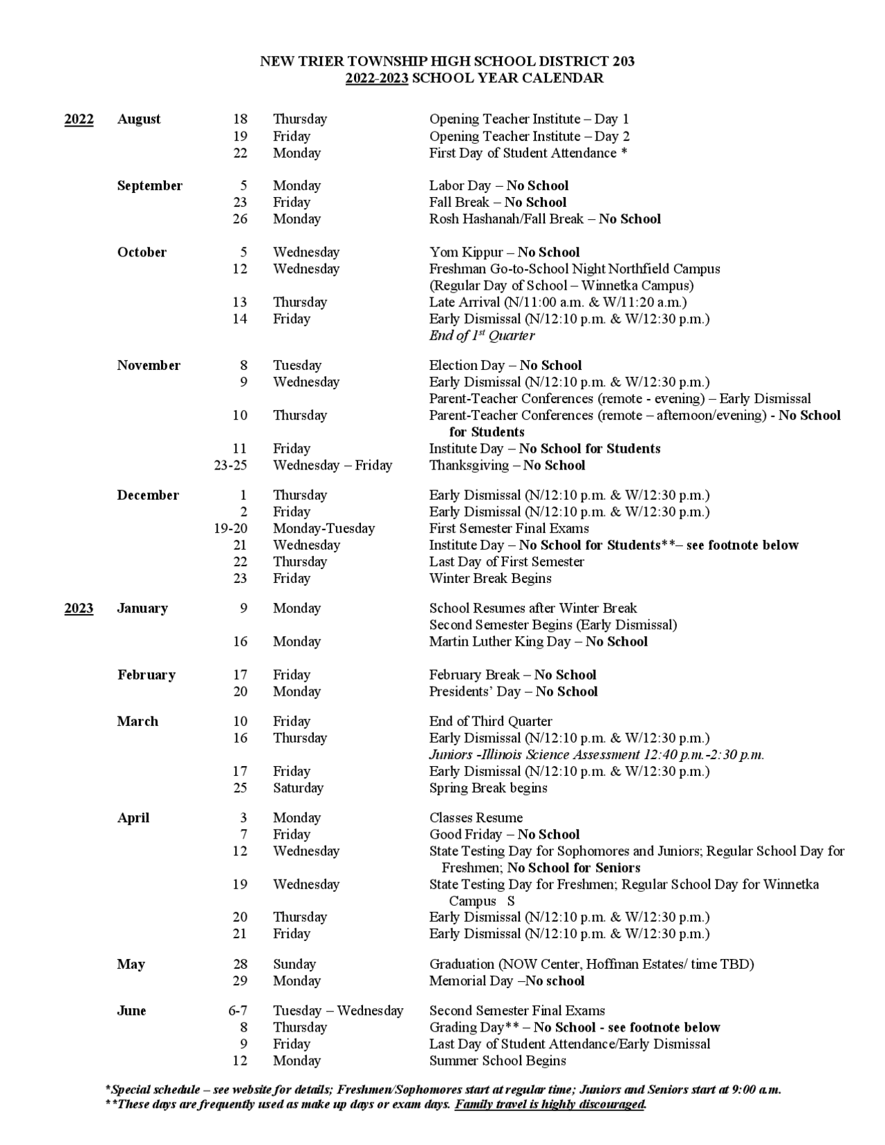 School Year Calendar 2022-2023.pdf | Lecture notes School management ...