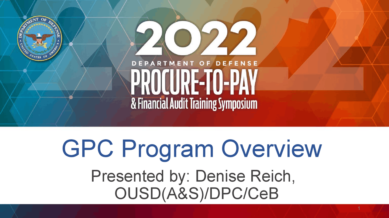 GPC Program Overview | Exercises Logistics | Docsity