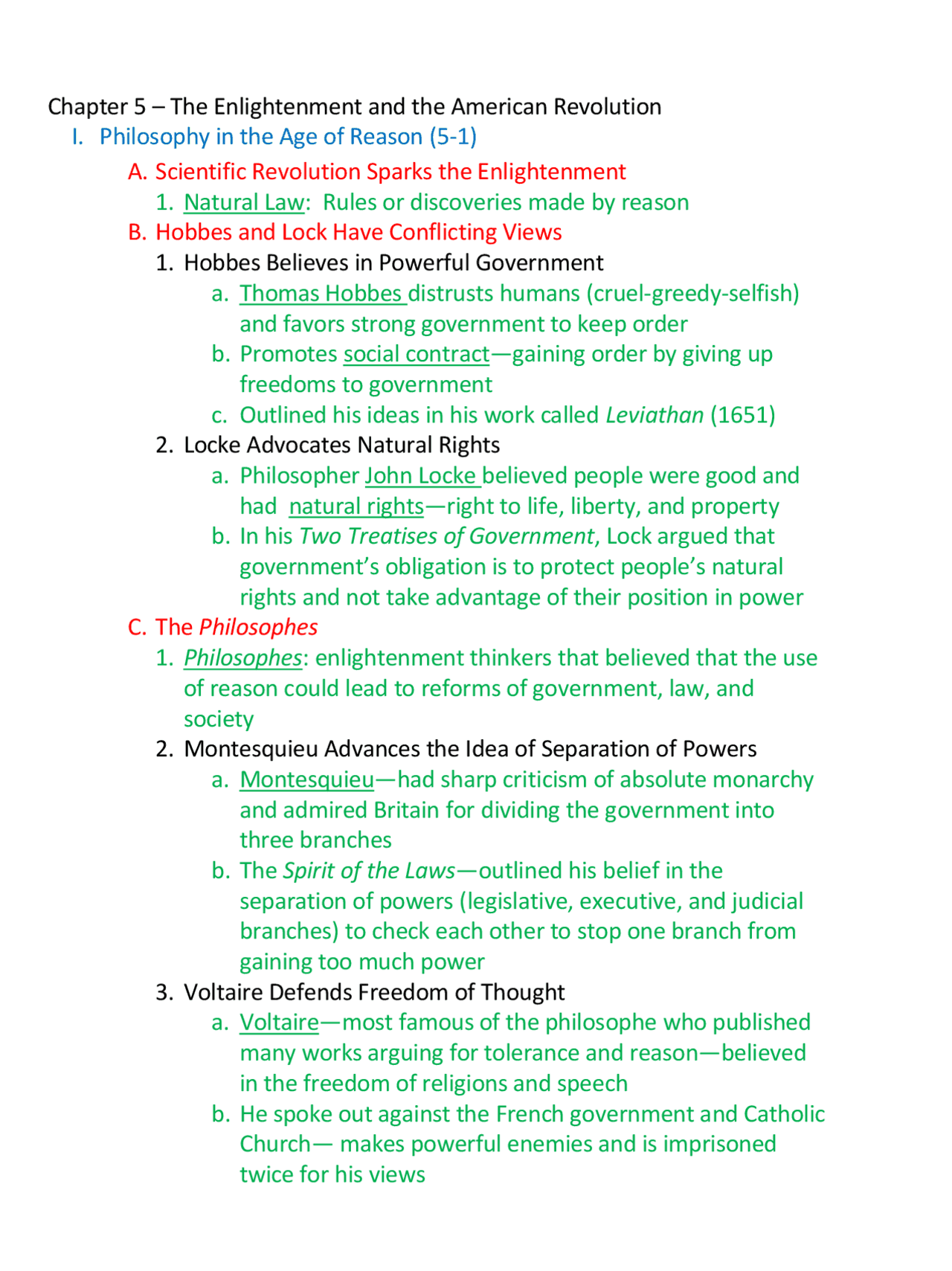 Chapter 5 – The Enlightenment and the American Revolution | Exams Law ...