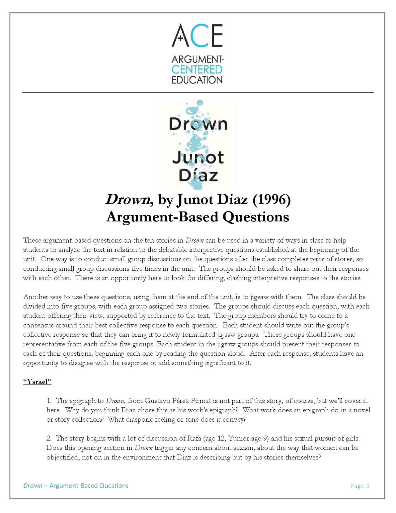 No Face By Junot Diaz