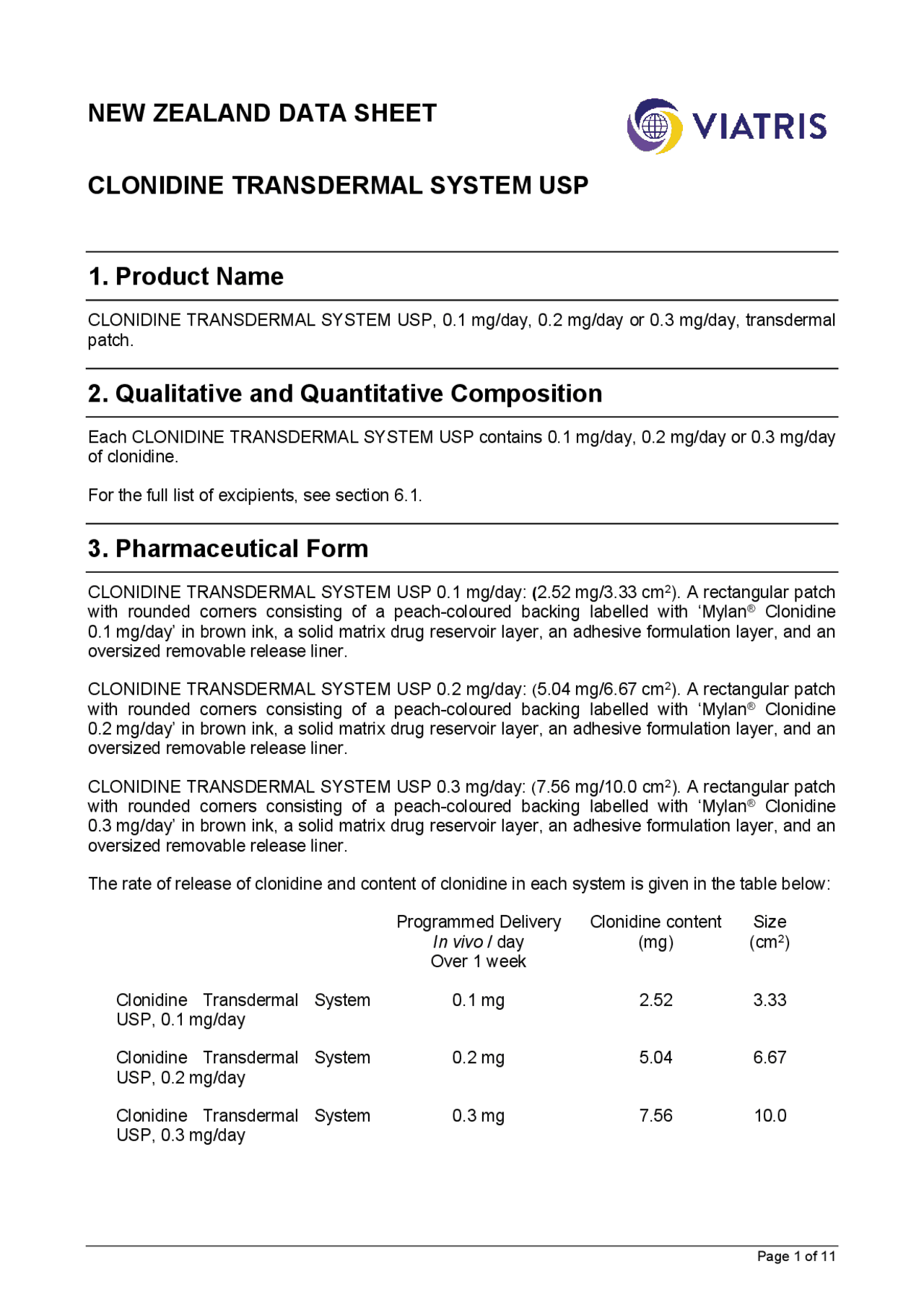 New zealand data sheet clonidine transdermal system usp | Study notes ...