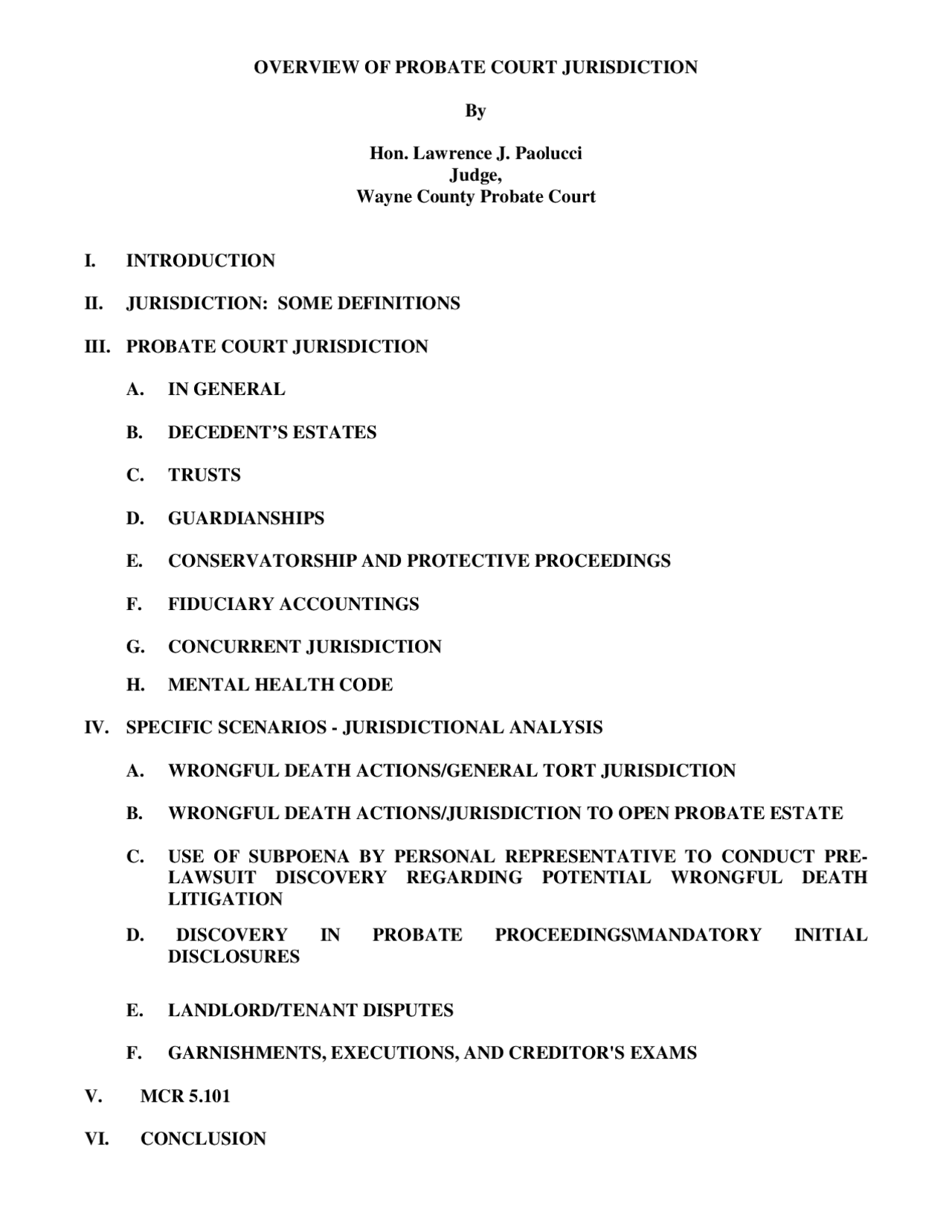 Overview Of Probate Court Jurisdiction Summaries Law Docsity