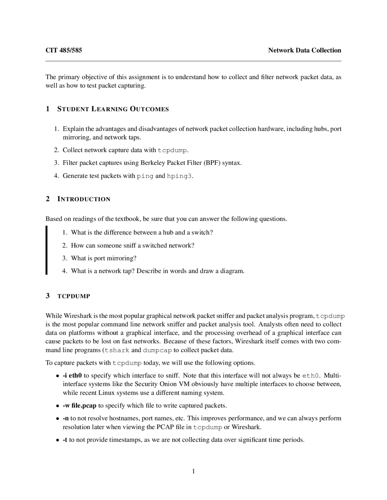 CIT 485: Network Data Collection | Schemes and Mind Maps Computer ...