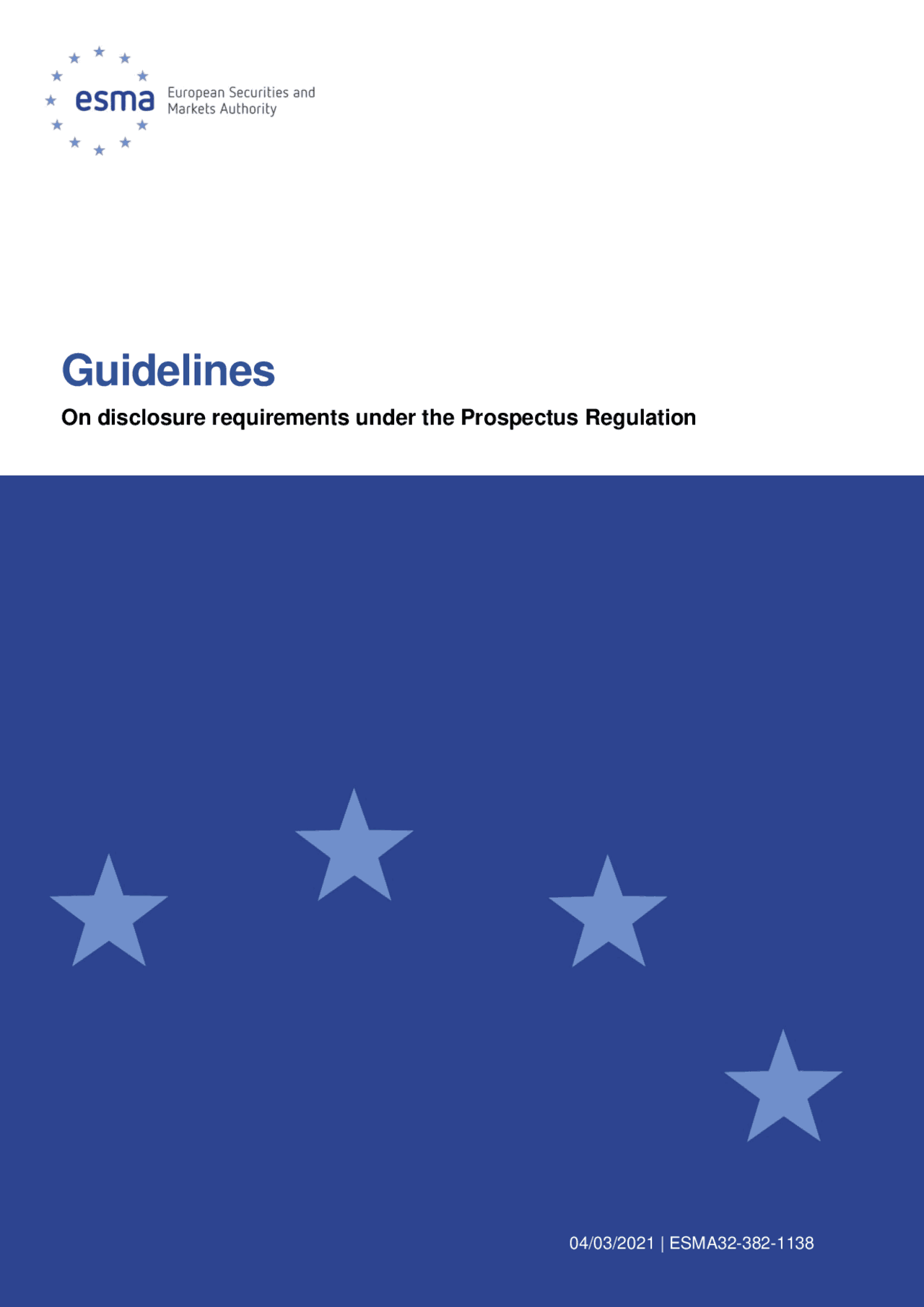 Guidelines | ESMA | Exams Accounting | Docsity