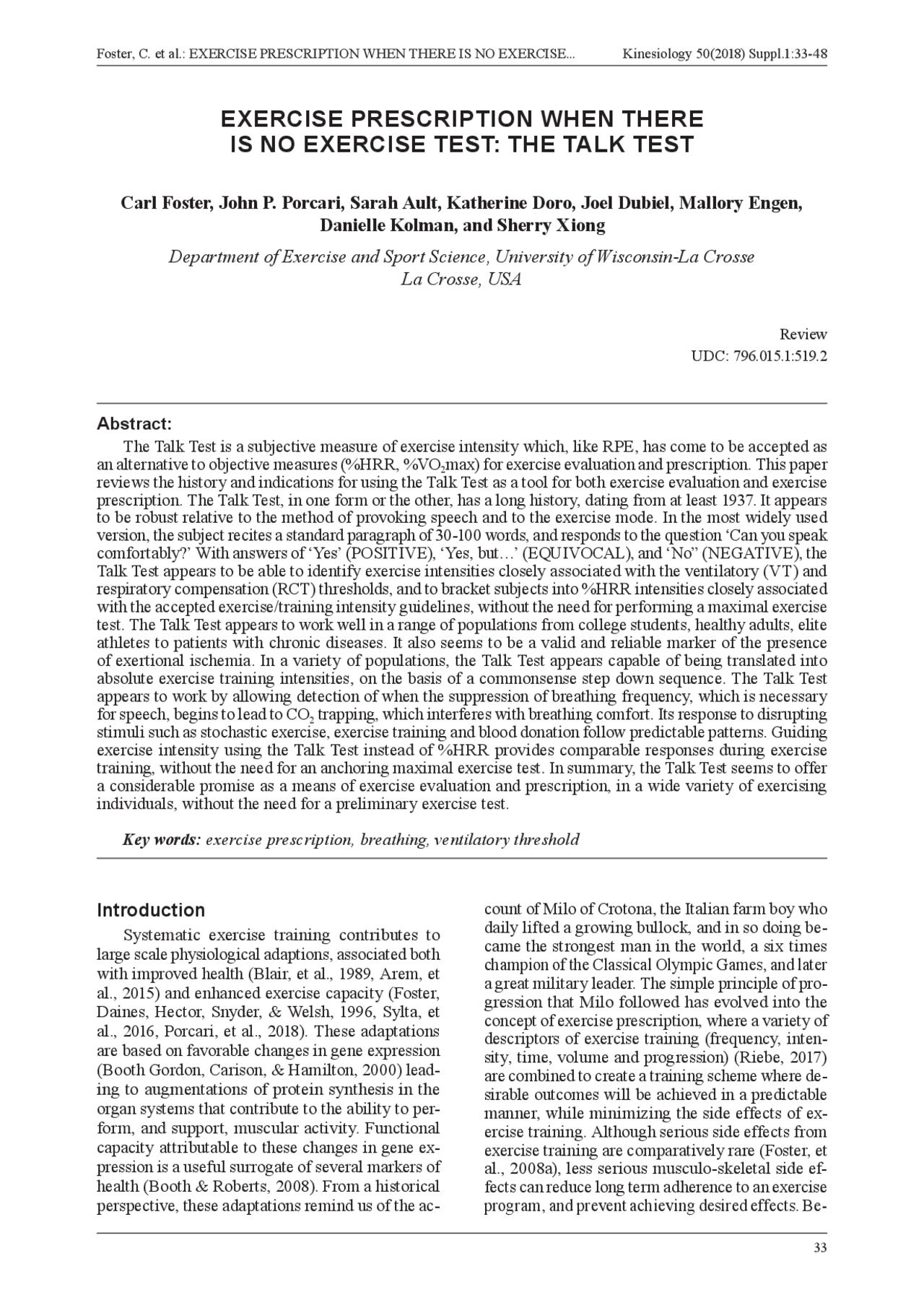 THE TALK TEST | Exams Medicine | Docsity