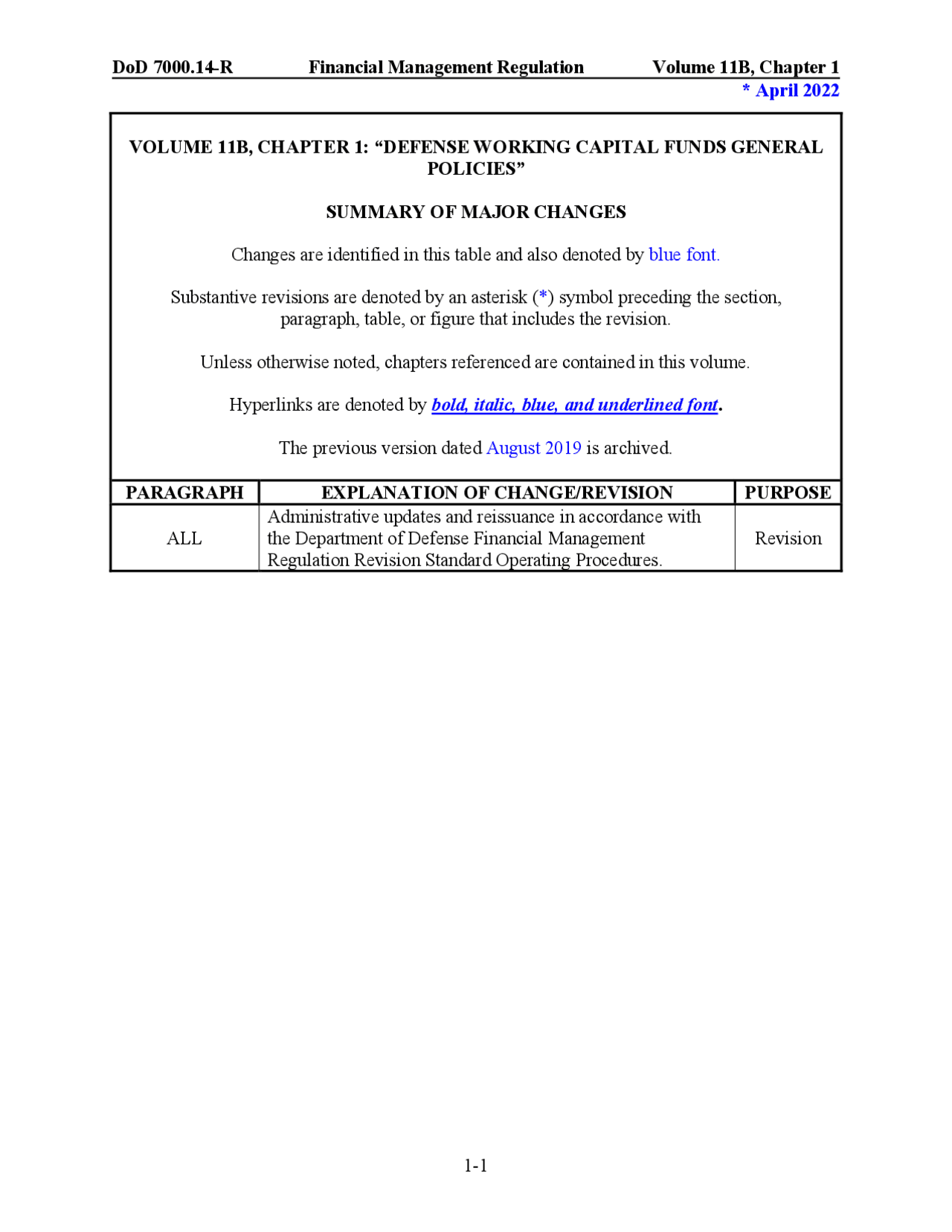 Financial Management Regulation Volume 11B, Chapter 1 | Exercises Financial Management | Docsity