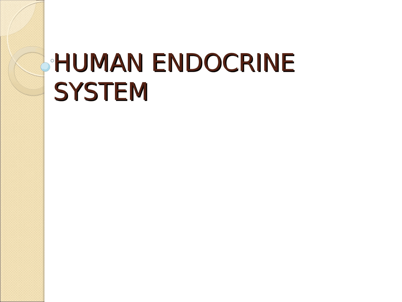 Human Endocrine system | Slides Cell Biology | Docsity