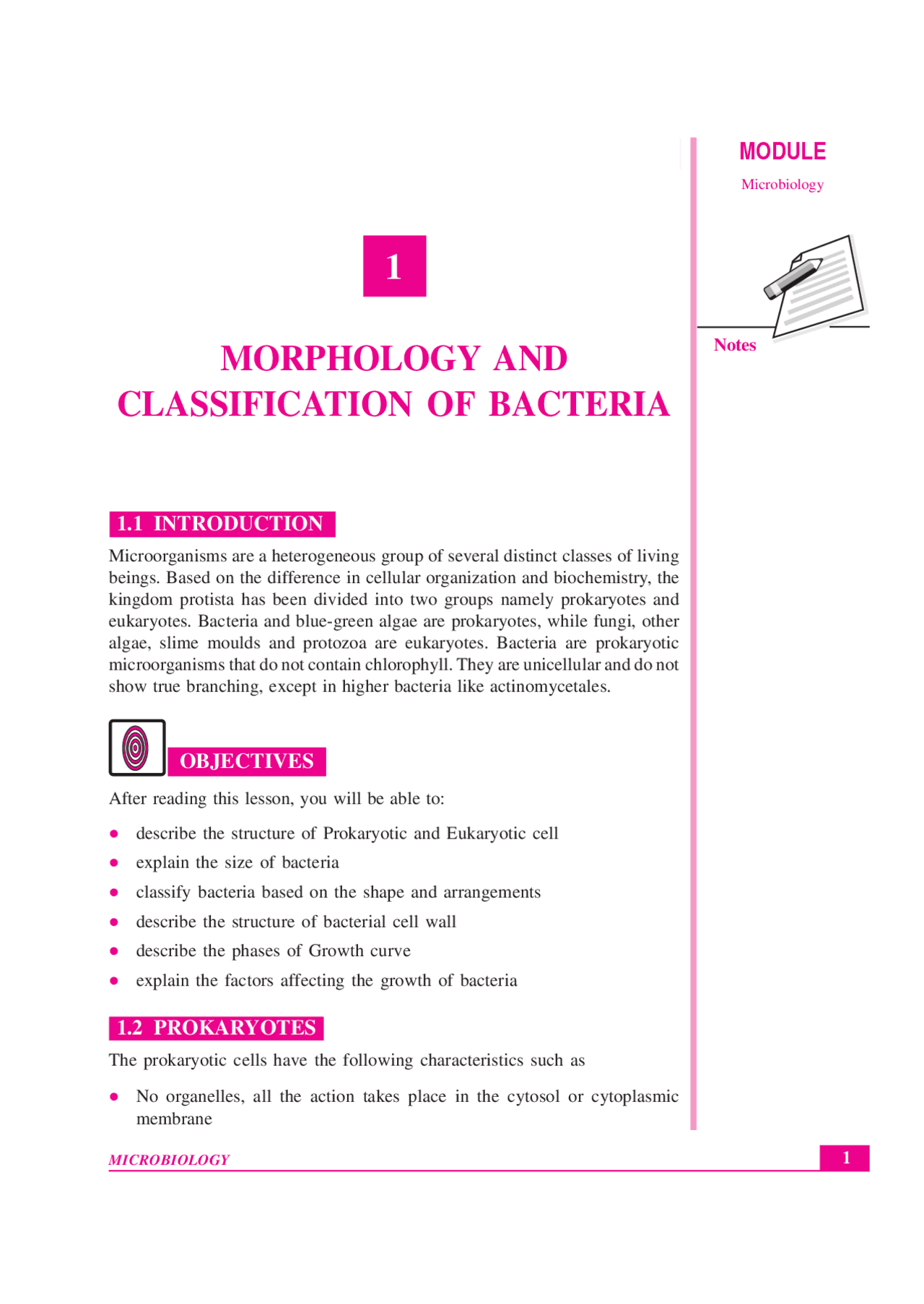 1 Morphology And Classification Of Bacteria Exams Microbiology Docsity