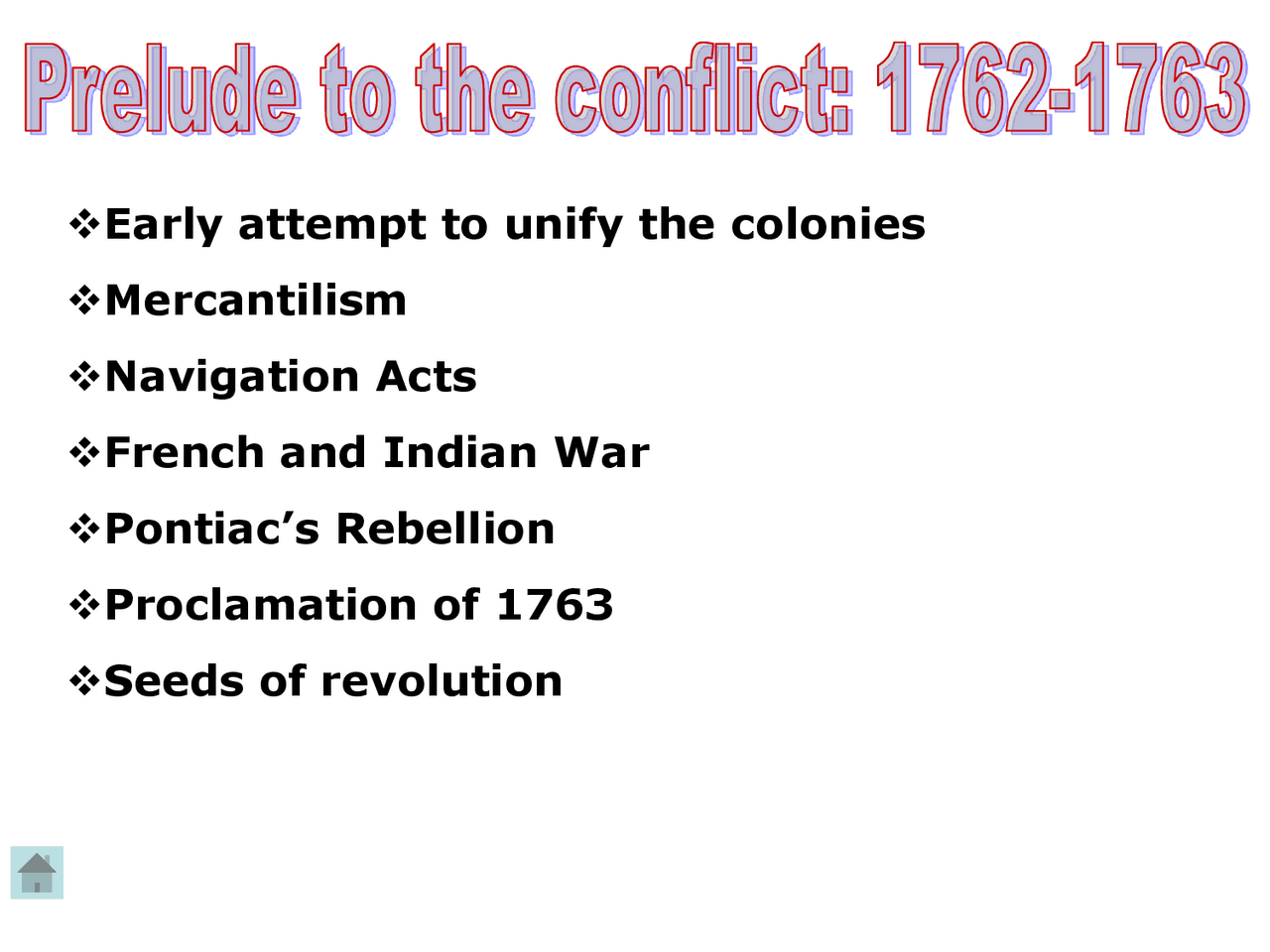 Early attempt to unify the colonies Mercantilism ... | Slides Law | Docsity