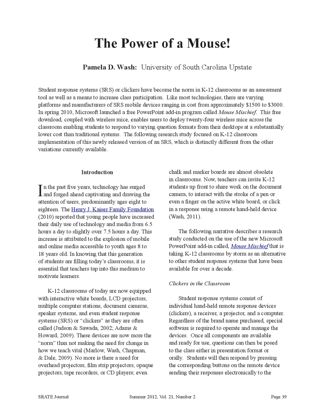 The Power of a Mouse! | Schemes and Mind Maps Spanish | Docsity