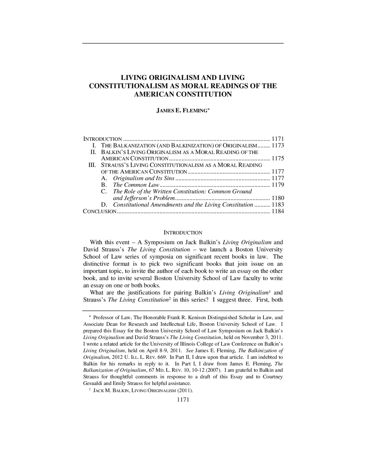 LIVING ORIGINALISM AND LIVING CONSTITUTIONALISM AS ... | Schemes and ...