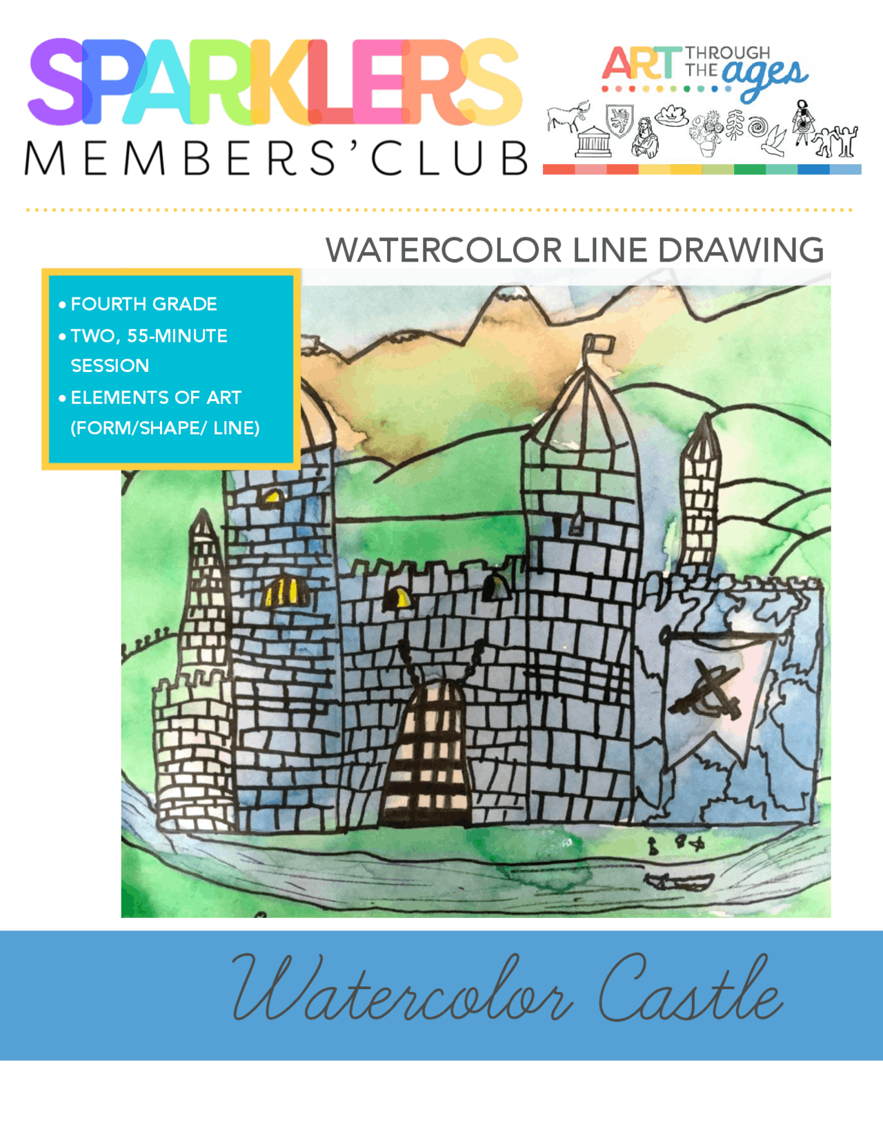 Watercolor castles G4-5.pages | Lecture notes Art | Docsity