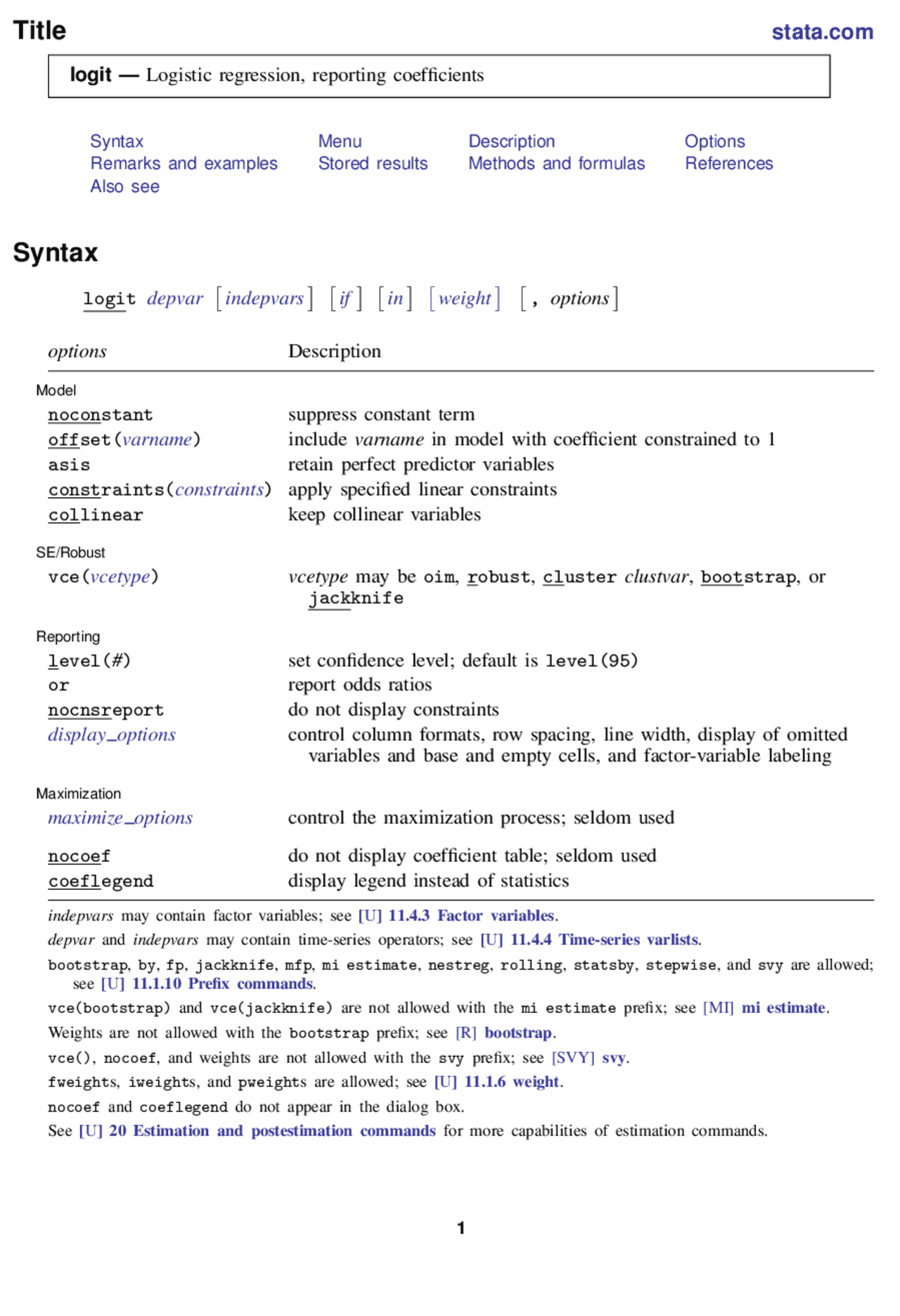 Logit — Logistic Regression Reporting Coefficients Exercises