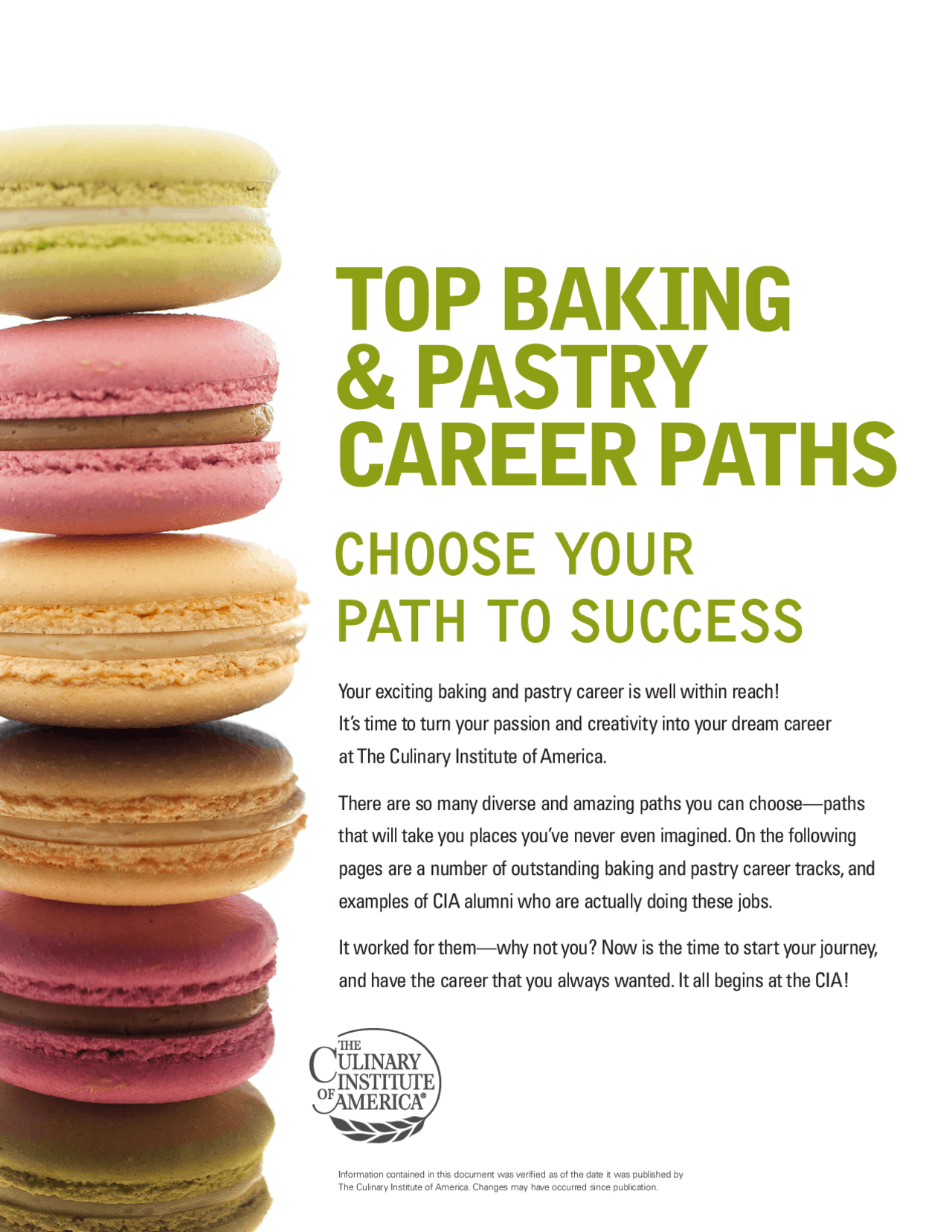 TOP BAKING & PASTRY CAREER PATHS | Schemes and Mind Maps Business | Docsity