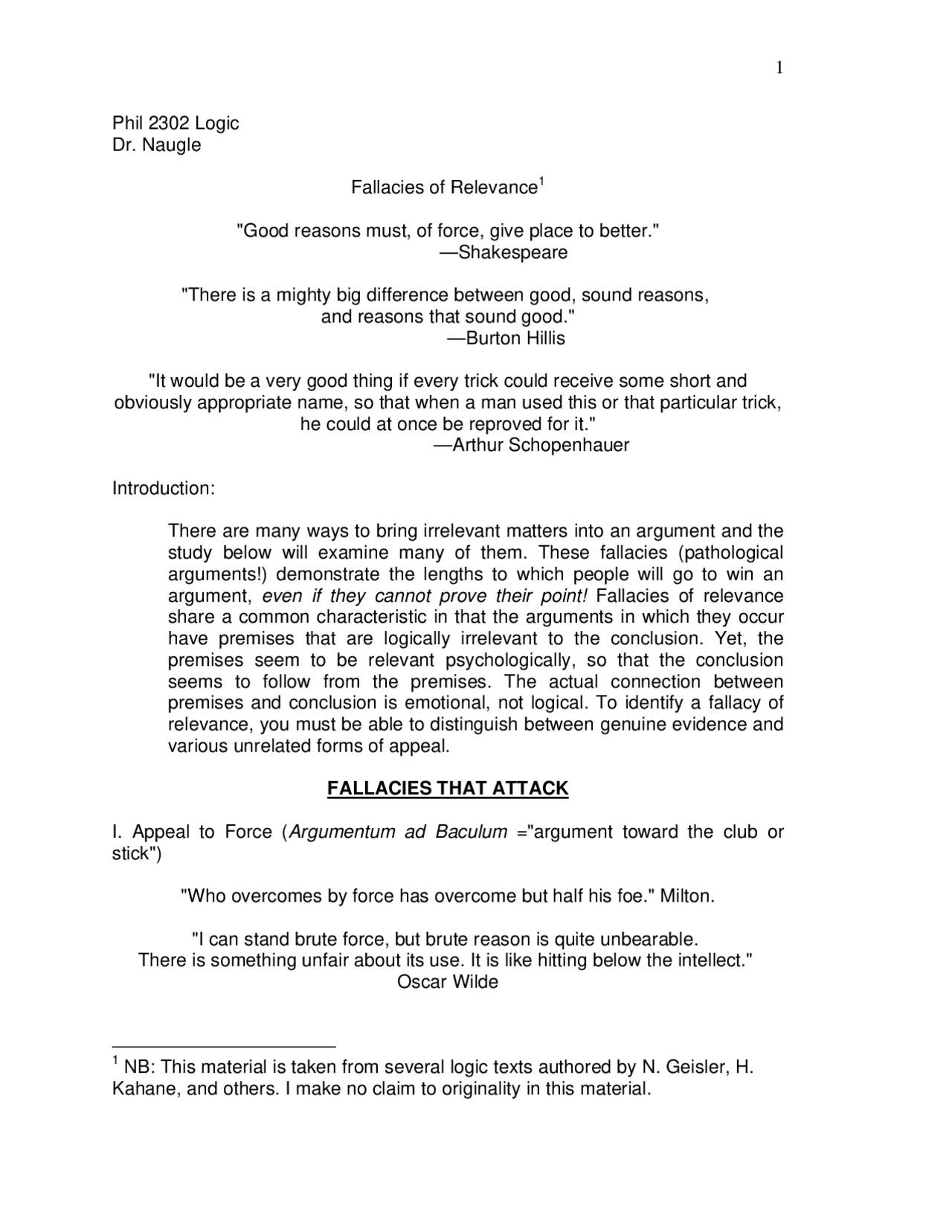 Phil 2302 Logic Exercises Logic Docsity