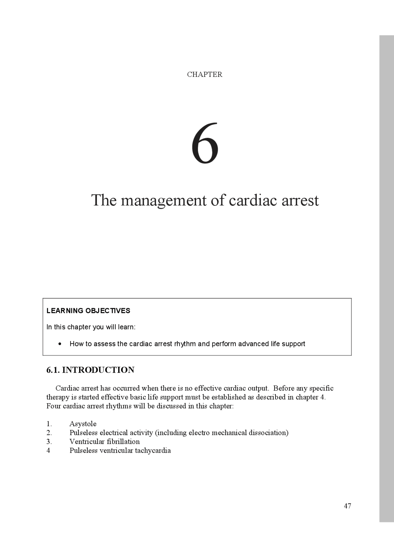 The management of cardiac arrest | Slides History | Docsity